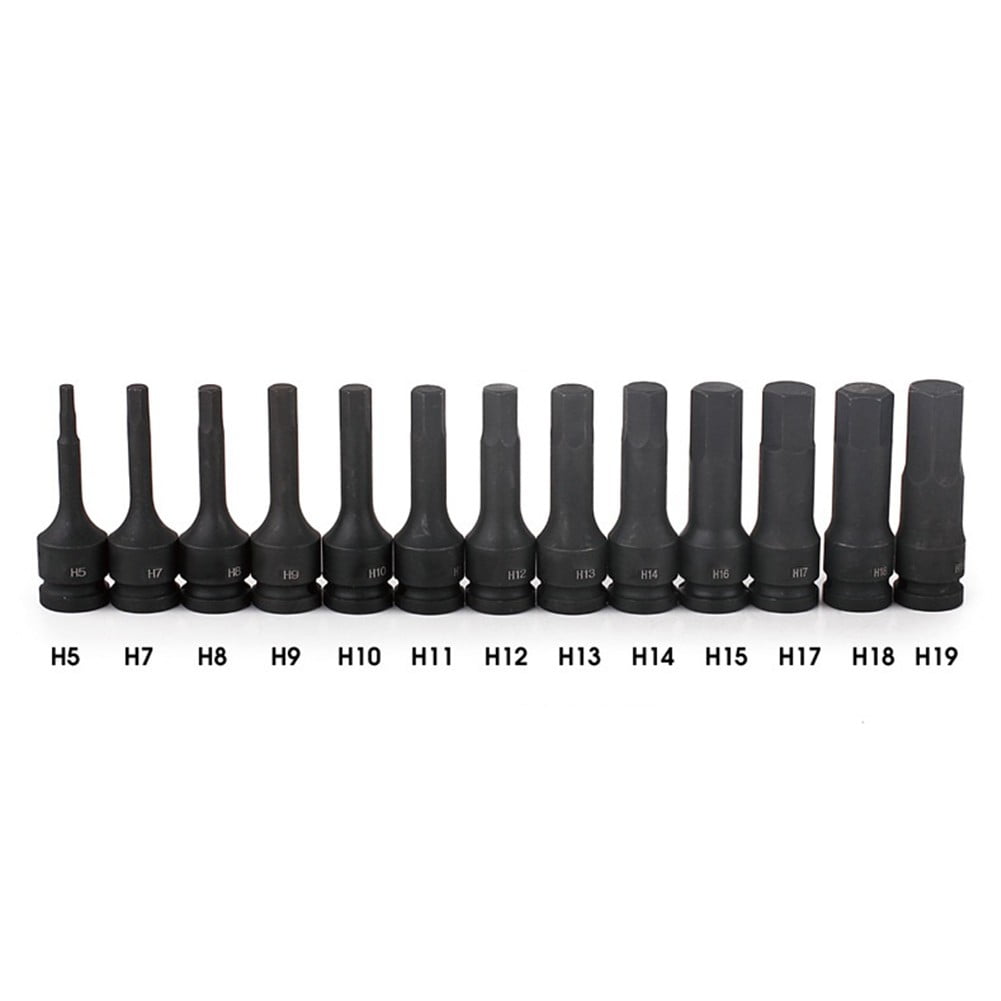Huajunming Electric Drill Socket Adapter Air Wrench Hex Head Socket 12 ...