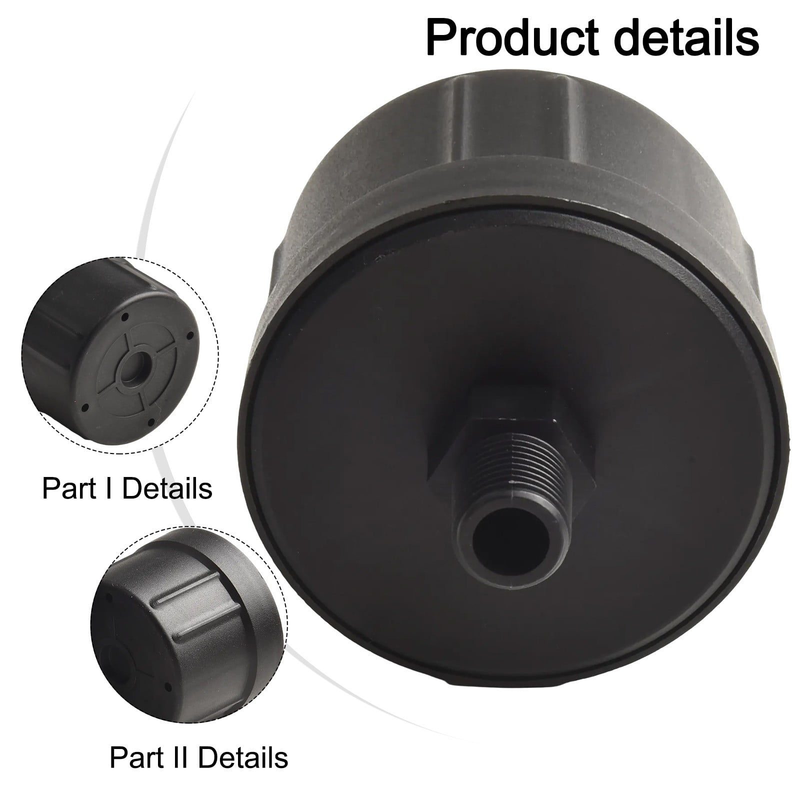 Huajunming Oil-Free Plastic Muffler Air Filter 1/2 1/4 For Compressors ...