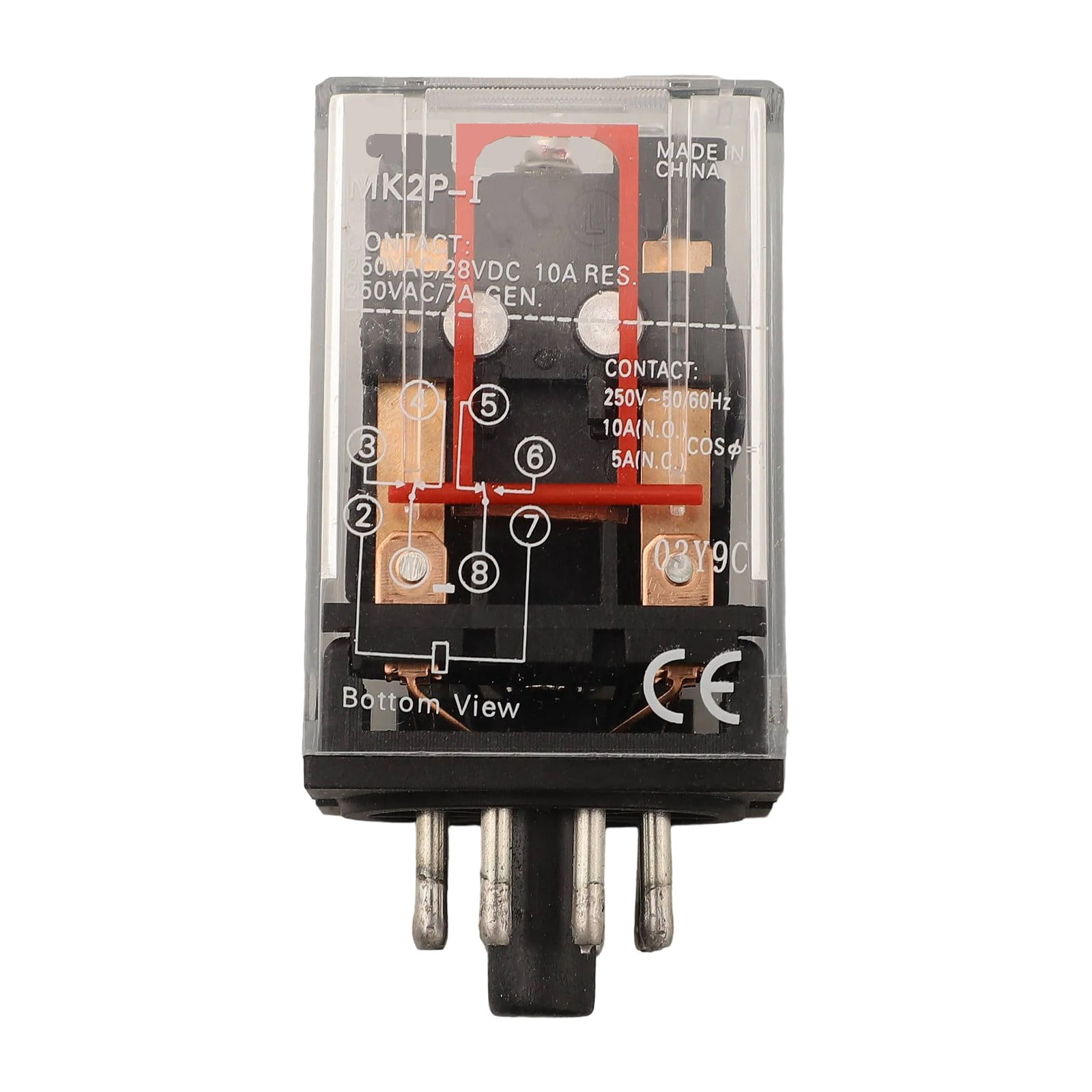 Huajunming Relay Mk2P-I Mk2P Ac 220V 8 Pin 10A 250Vac 1Pc Small Intermediate Relay - Walmart.com
