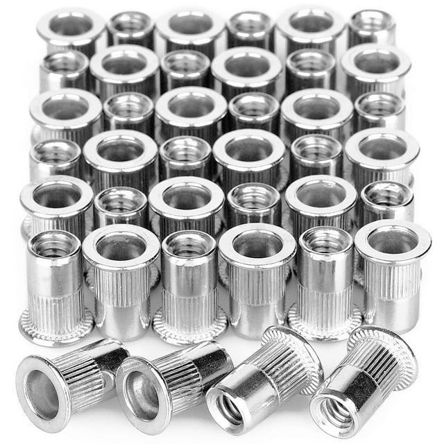 Huajunming Rivet Nuts Stainless Steel Threaded Rt Nut 40 Pcs /4”-20 ...