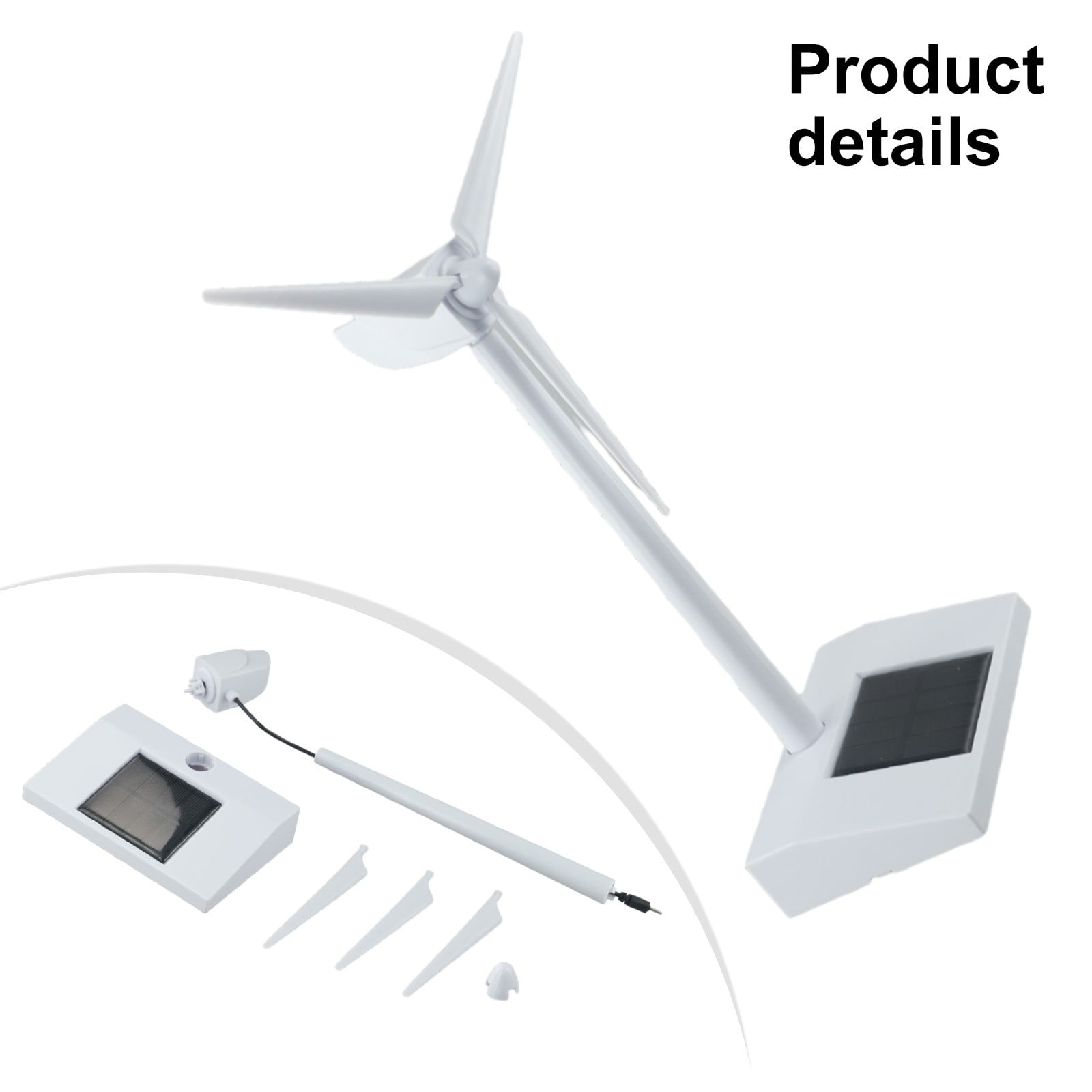 Huajunming Solar Powered Wind Mill Model Desktop Decor Craft Kids ...
