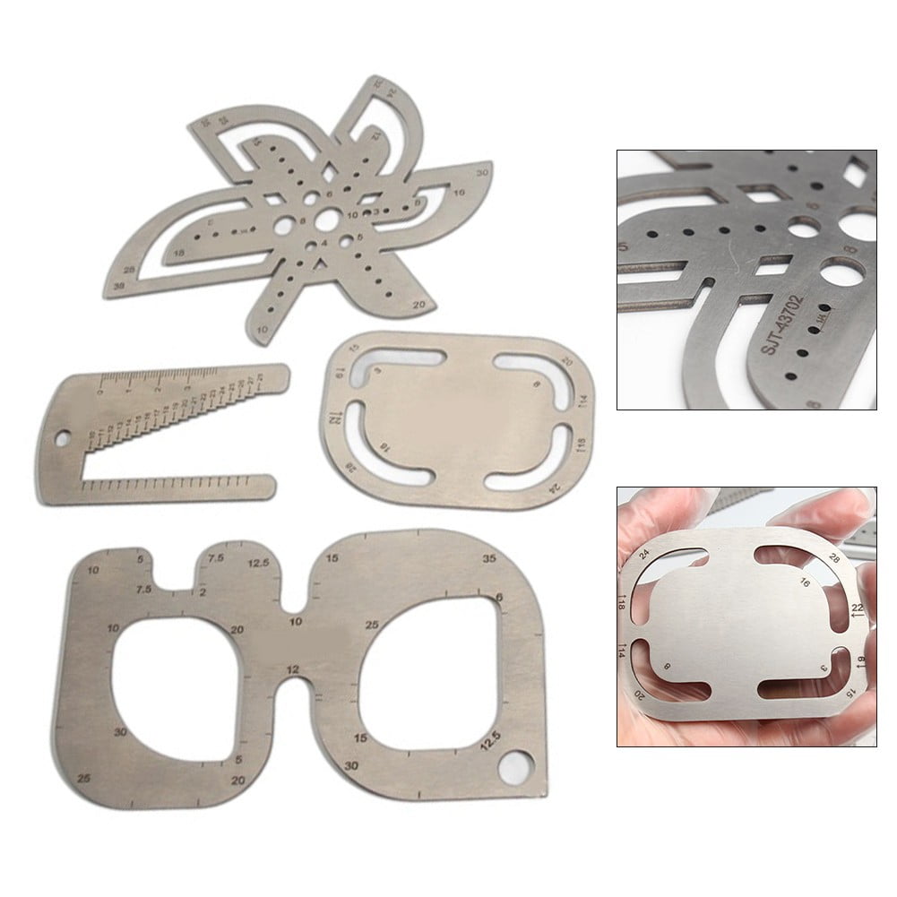 Huajunming Watchband Ruler Stencil Template Rounded Corner Gauge ...