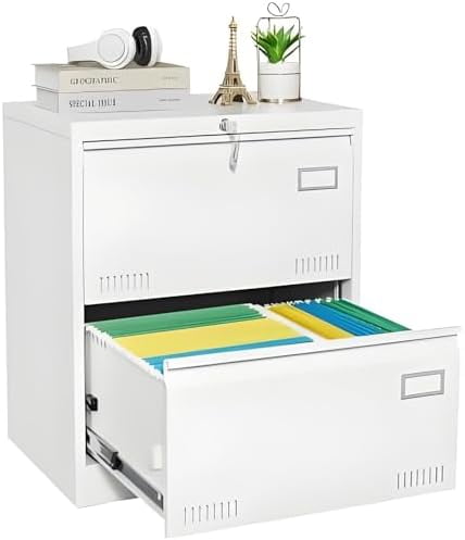 Huajuze 2 Drawer File Cabinet Metal with Lock, Filing Cabinet Vertical ...