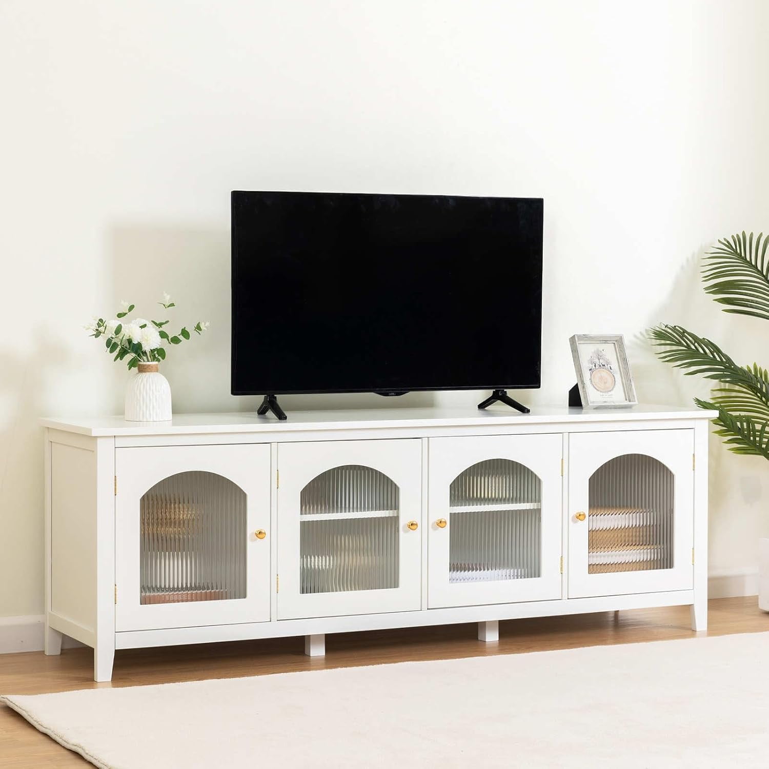 Huajuze Retro TV Console Cabinet for 80'' TV,Media Table Wood ...