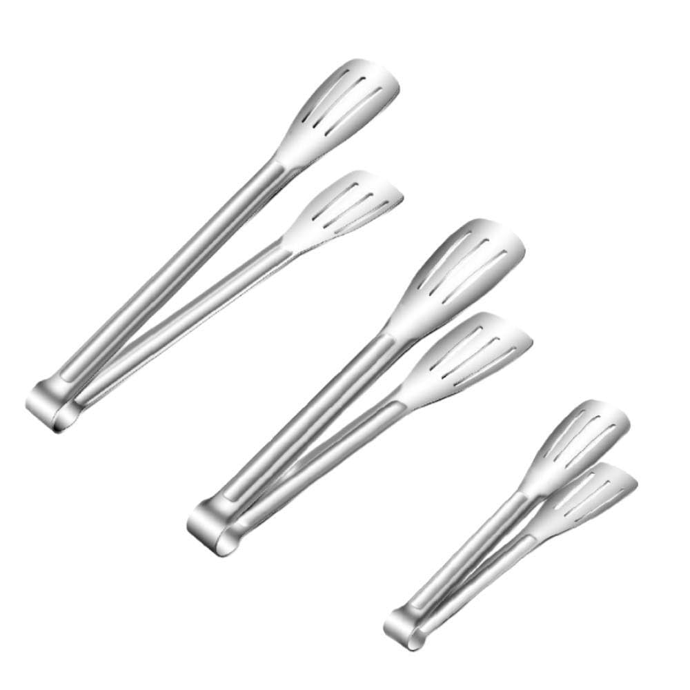 Huakai cooking tongs,kitchen tongs- Stainless Steel Metal, Long, Heavy ...