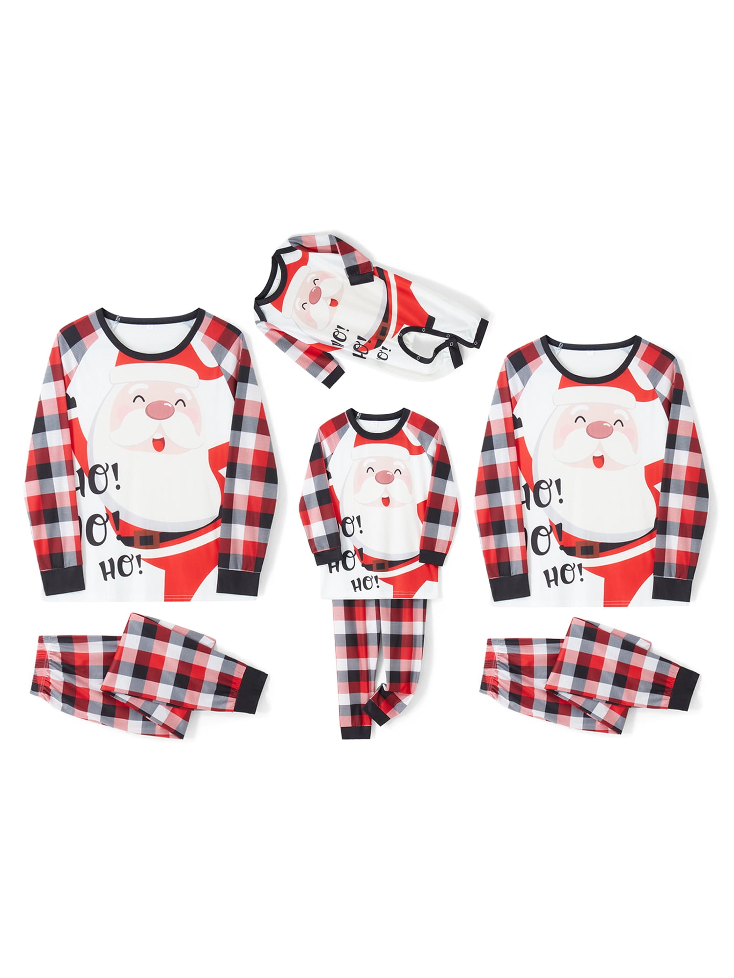 Huakaishijie Christmas Family Matching Pajamas Set Santa Claus Print ...