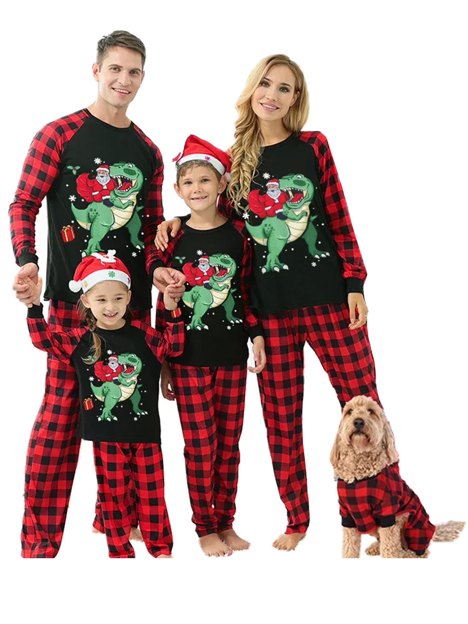 Huakaishijie Matching Family Pajamas Sets Christmas Sleepwear Dinosaur ...