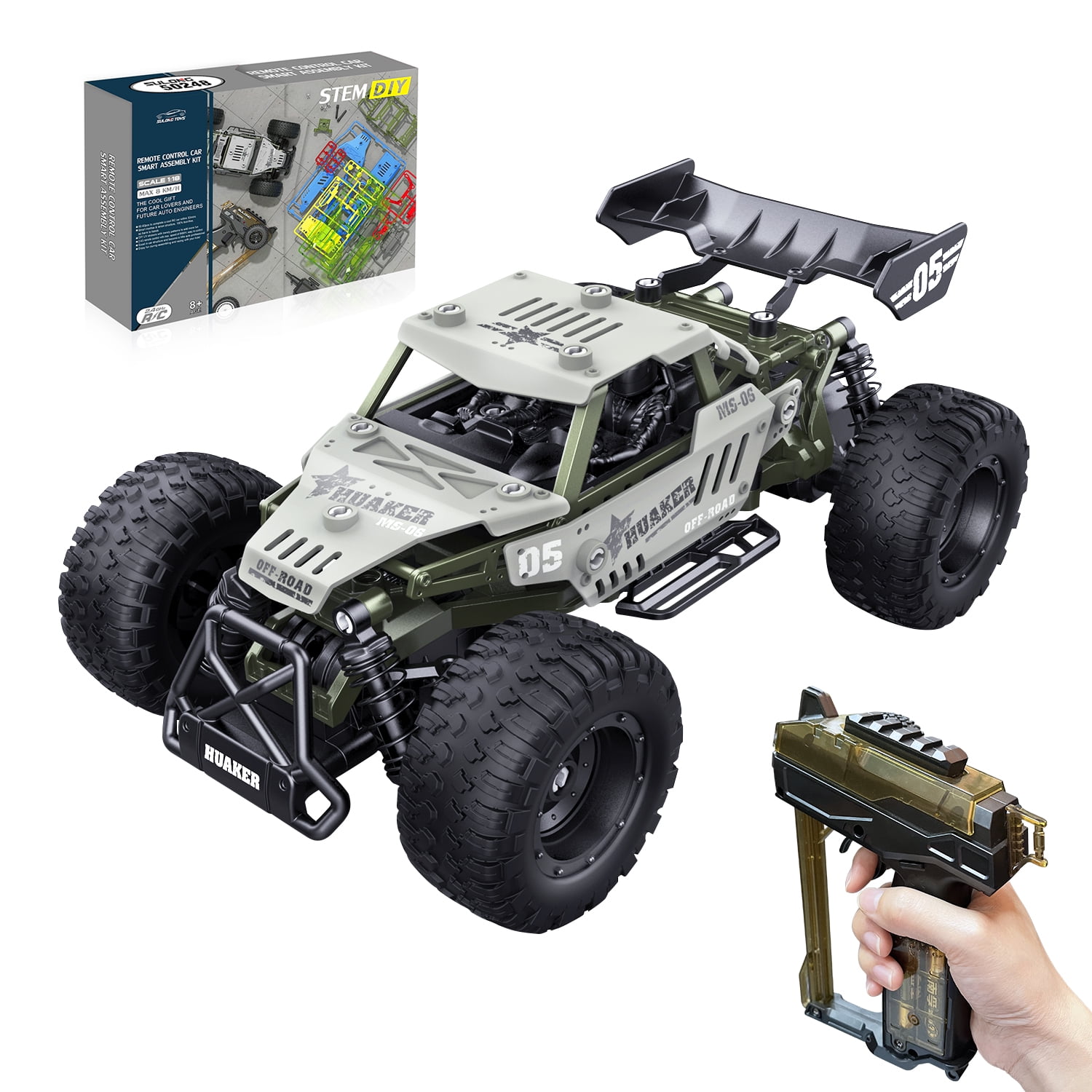 Huaker RC Building Car , STEM Building Toys DIY Car Building kit Scale ...