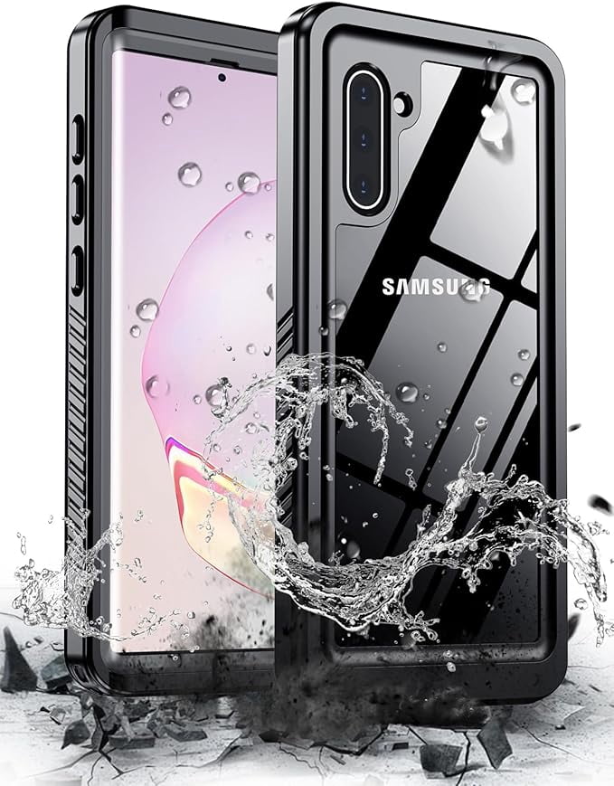 Hualele for Samsung Galaxy Note 10 Case Waterproof, Built in Lens ...