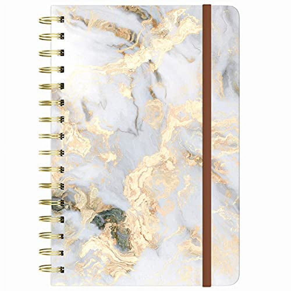 Huamxe Spiral Journal Notebook, Marble Hardcover, Medium 6x 8.4 in, 160 ...