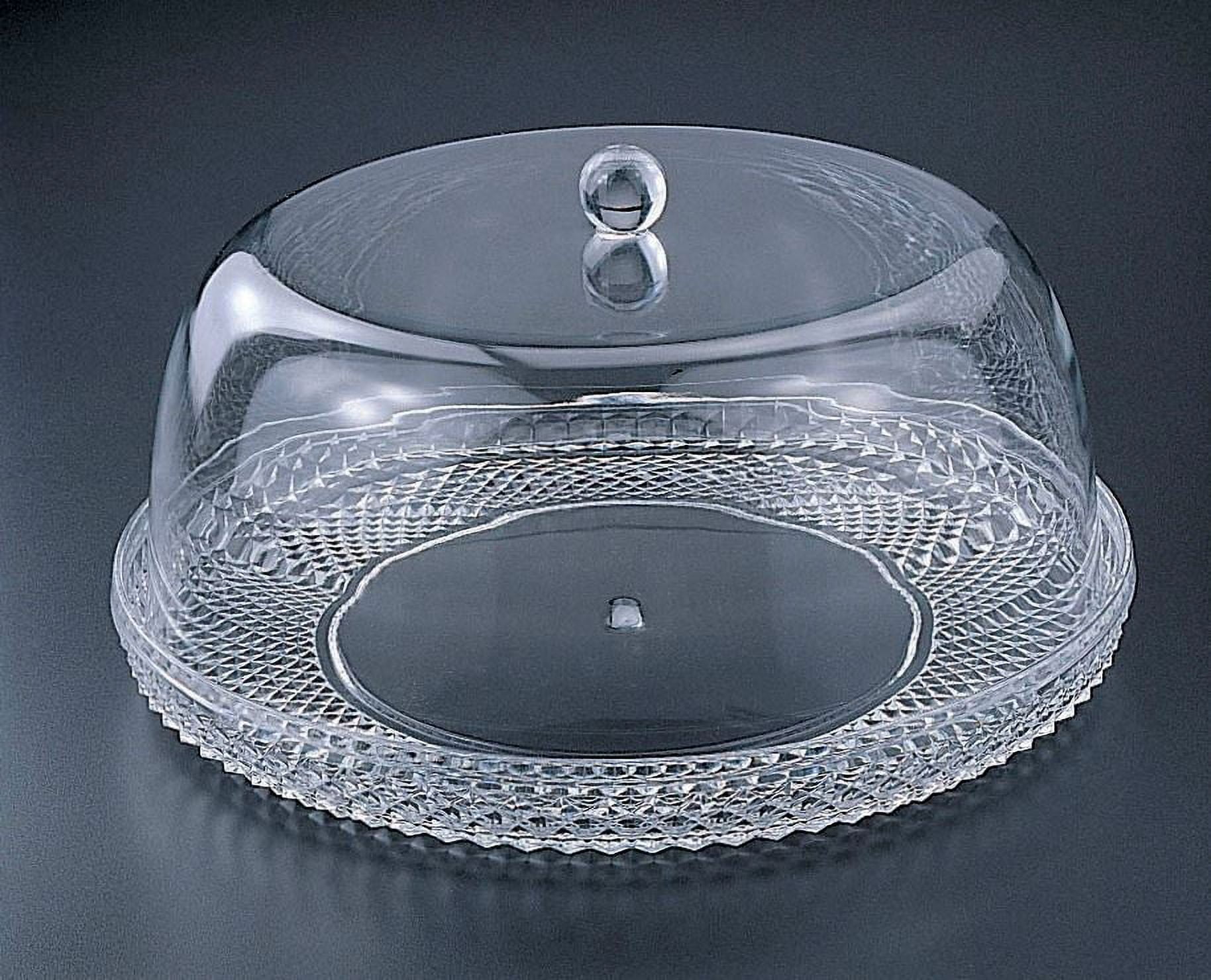 Huang Acrylic Cake Plate w/ Dome, 13" (1115-1) - Walmart.com