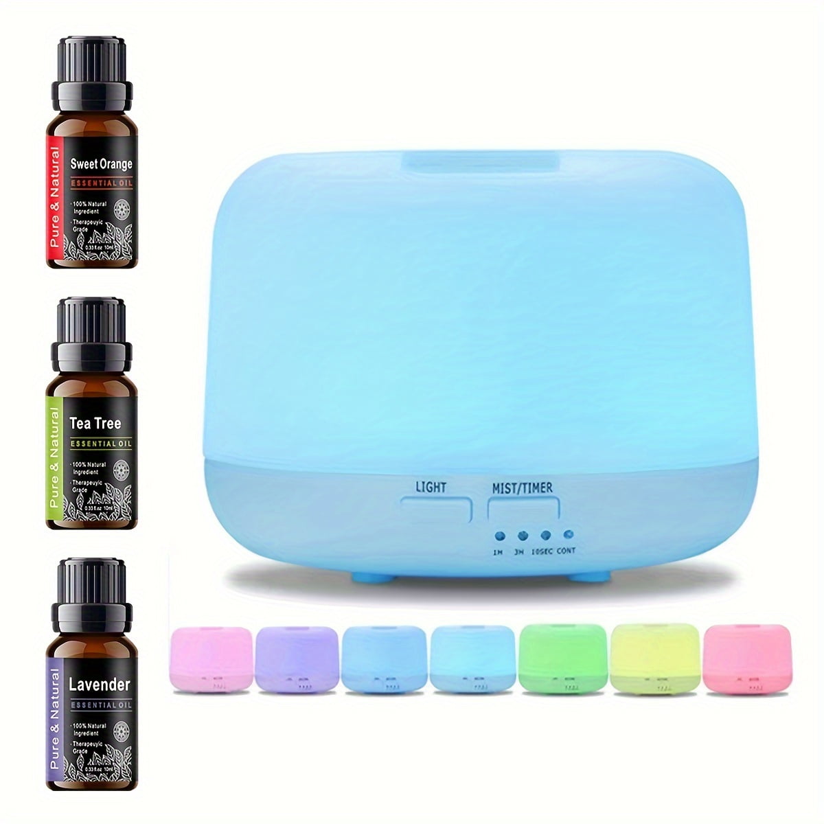 Huang JingweiAir Humidifier Essential Oil Diffuser 500ML With Lights Remote Control Ultrasound ...