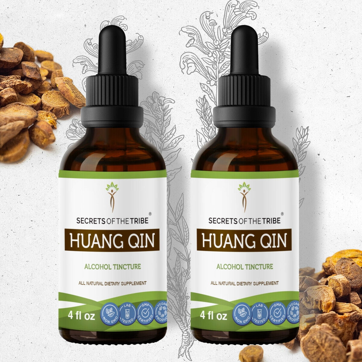Huang Qin Tincture Alcohol Extract, Wildcrafted Huang Qin Scutellaria ...