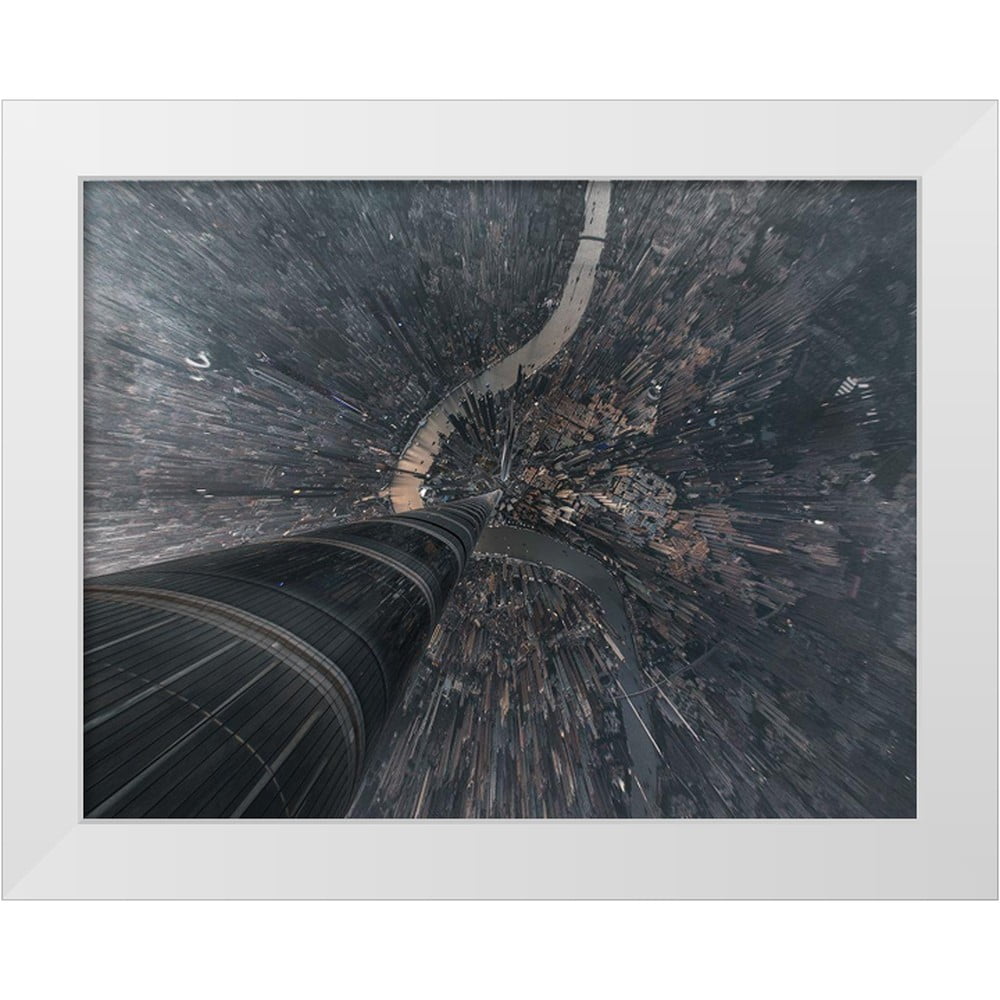Huang, Stan 14x12 White Modern Wood Framed Museum Art Print Titled - Dive Into The Matrix ...