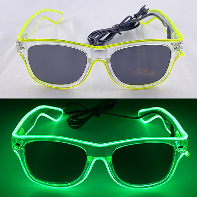 Huang Zhiwei Light Up LED Glasses 5 Colors Heart Shape Glow Glasses ...