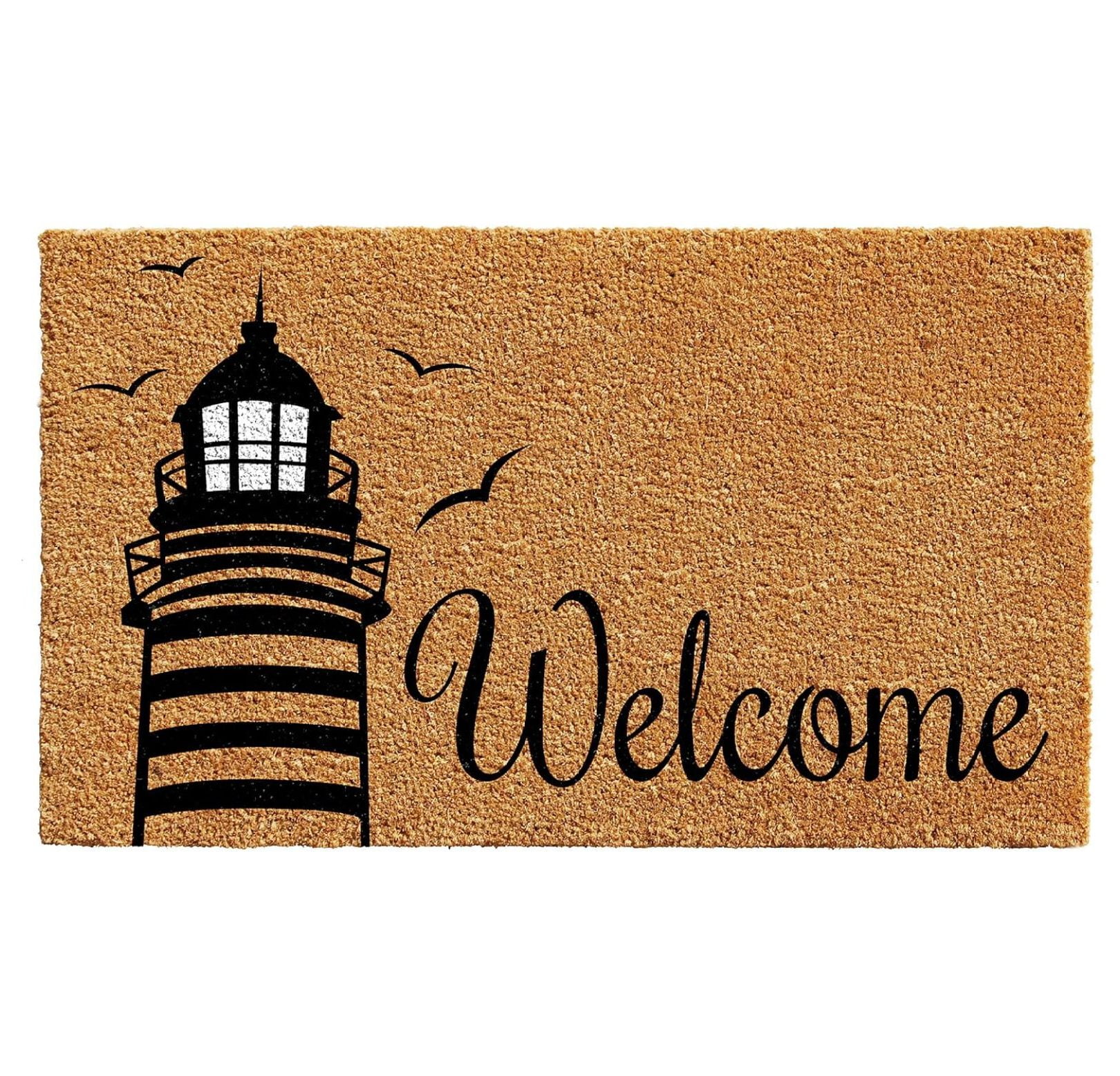 Huang zhong wen 102492436 Lighthouse Welcome Doormat, 24" x 36 ...