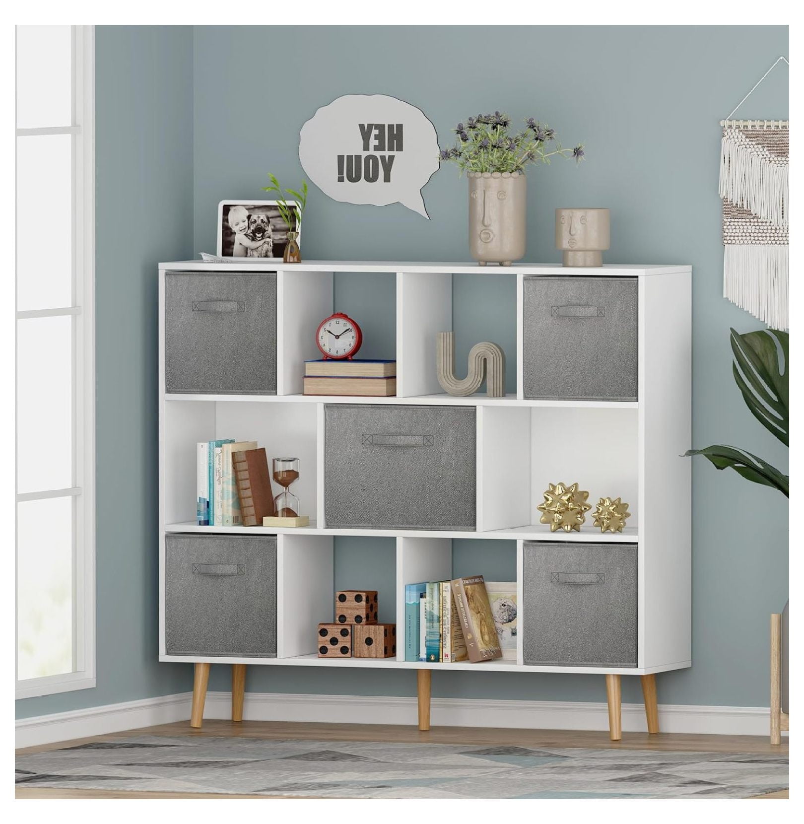 Huang zhong wen 3 Shelves Bookcase Cube Storage Organizer for Kids ...