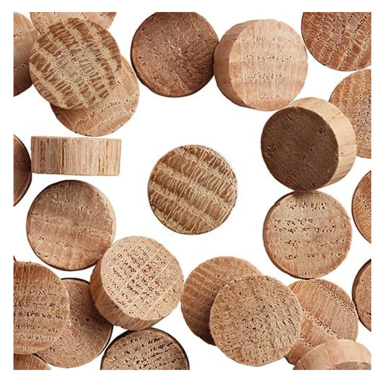 Huang zhong wen 5/8" Oak Wood Plugs, End Grain, Woodworking Plugs, Can ...