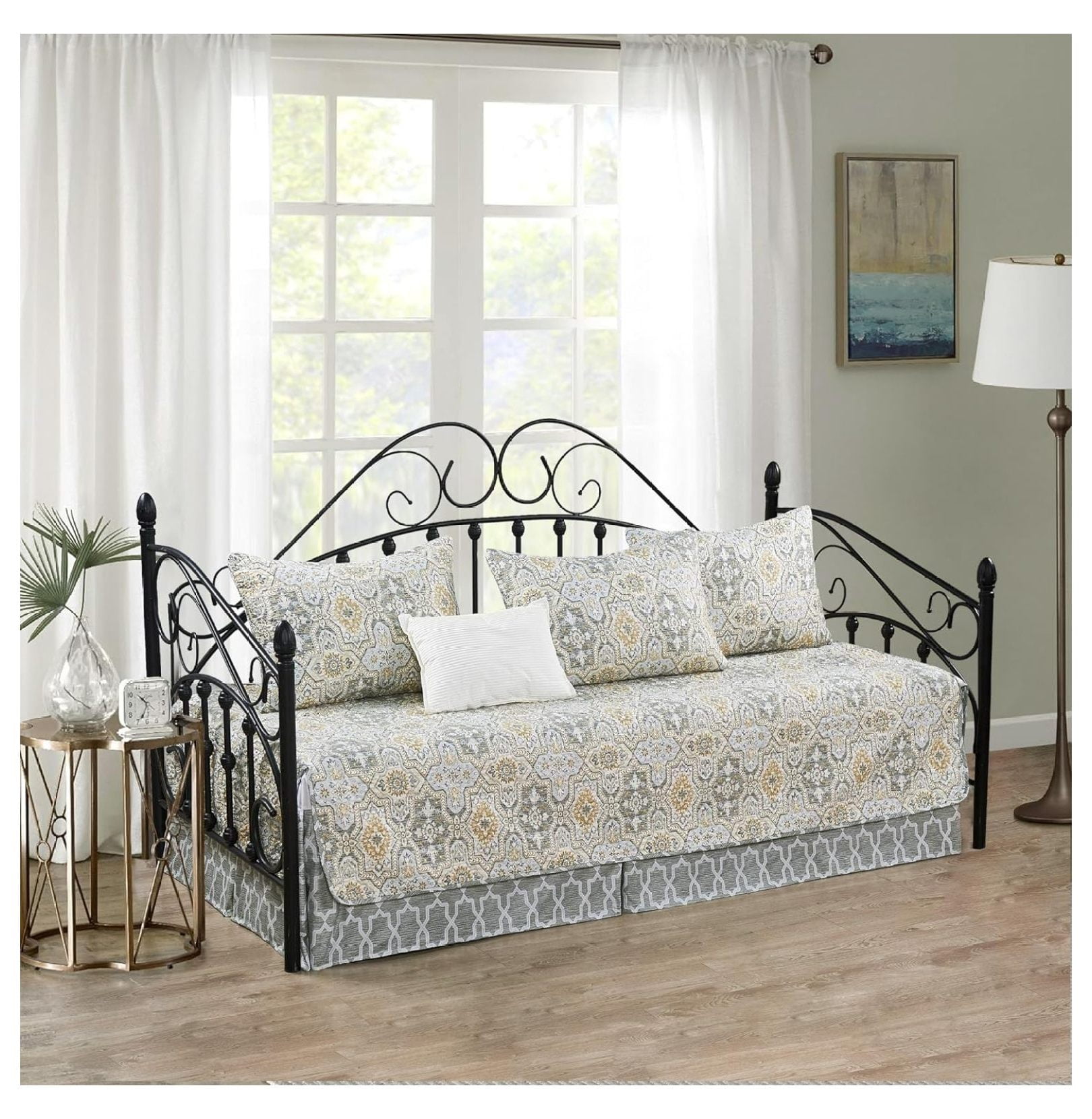 Huang zhong wen 6 Piece Quilted Microfiber Daybed Bedding Cover Set ...