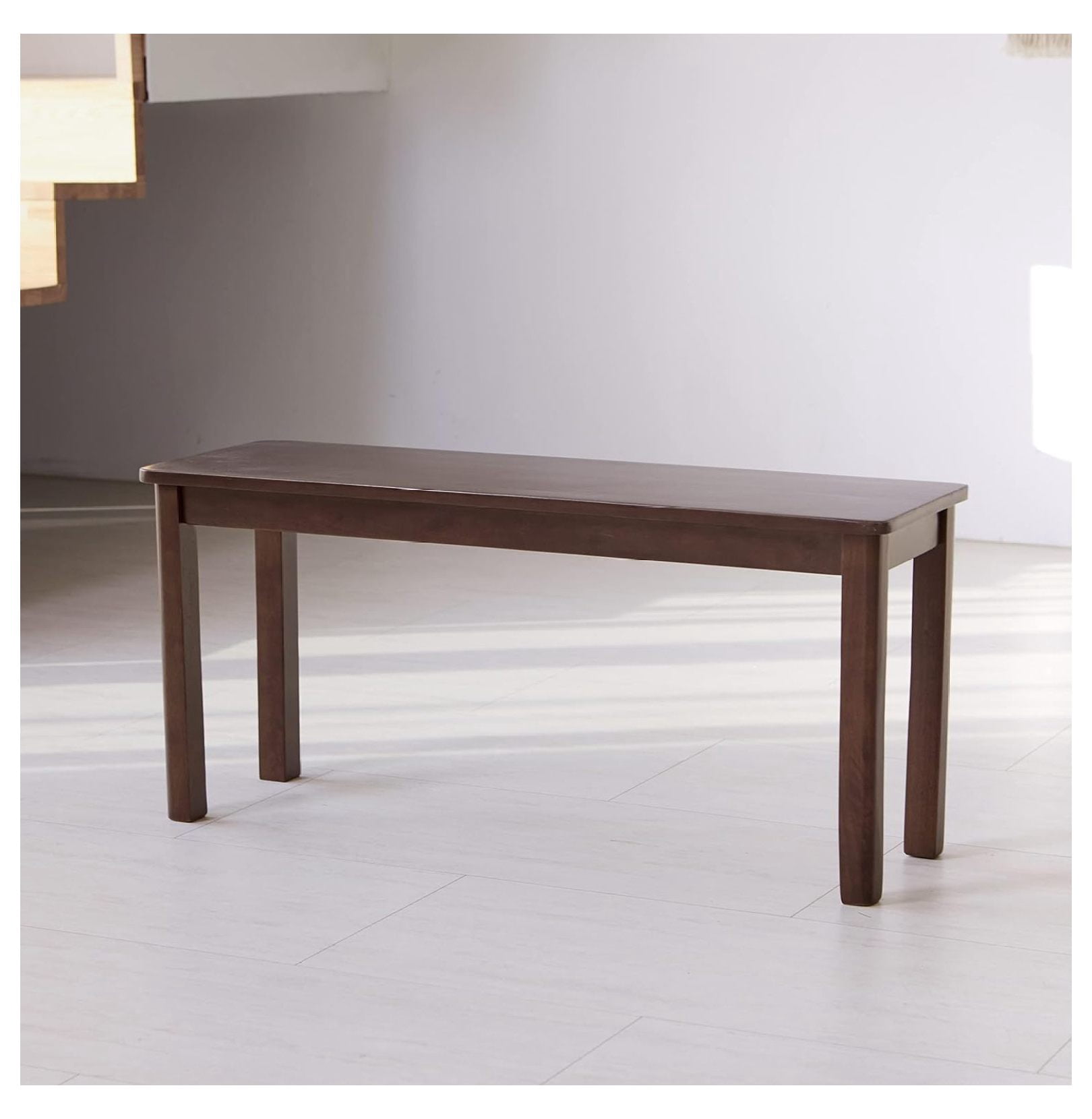 Huang zhong wen Cabin 37.4" Wooden Dining Bench/Small Modern Farmhouse ...