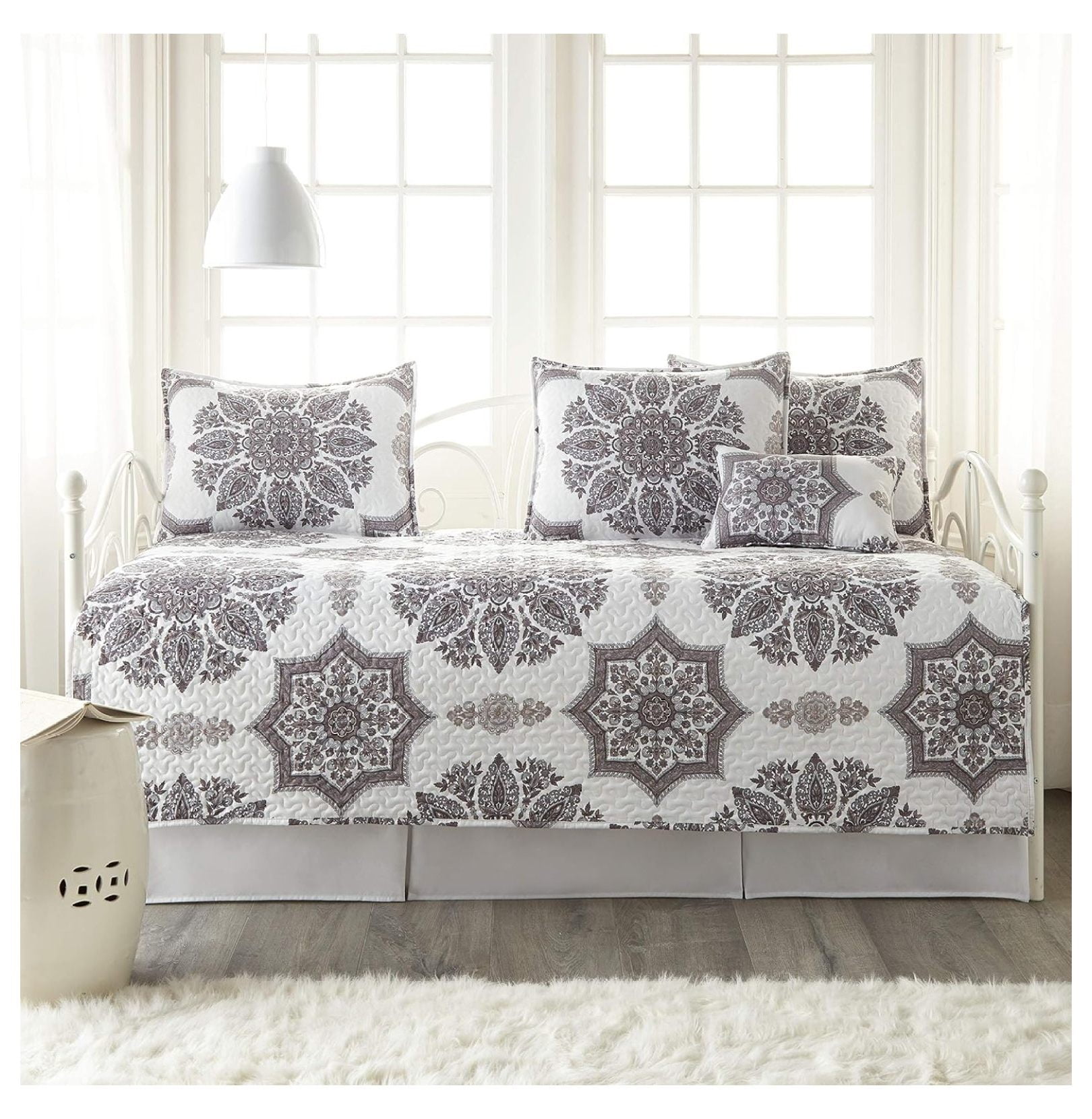 Huang zhong wen Daybed Comforter Set, 6-Piece Boho Bedding Set with Daybed Cover, 3 Pillow Shams ...