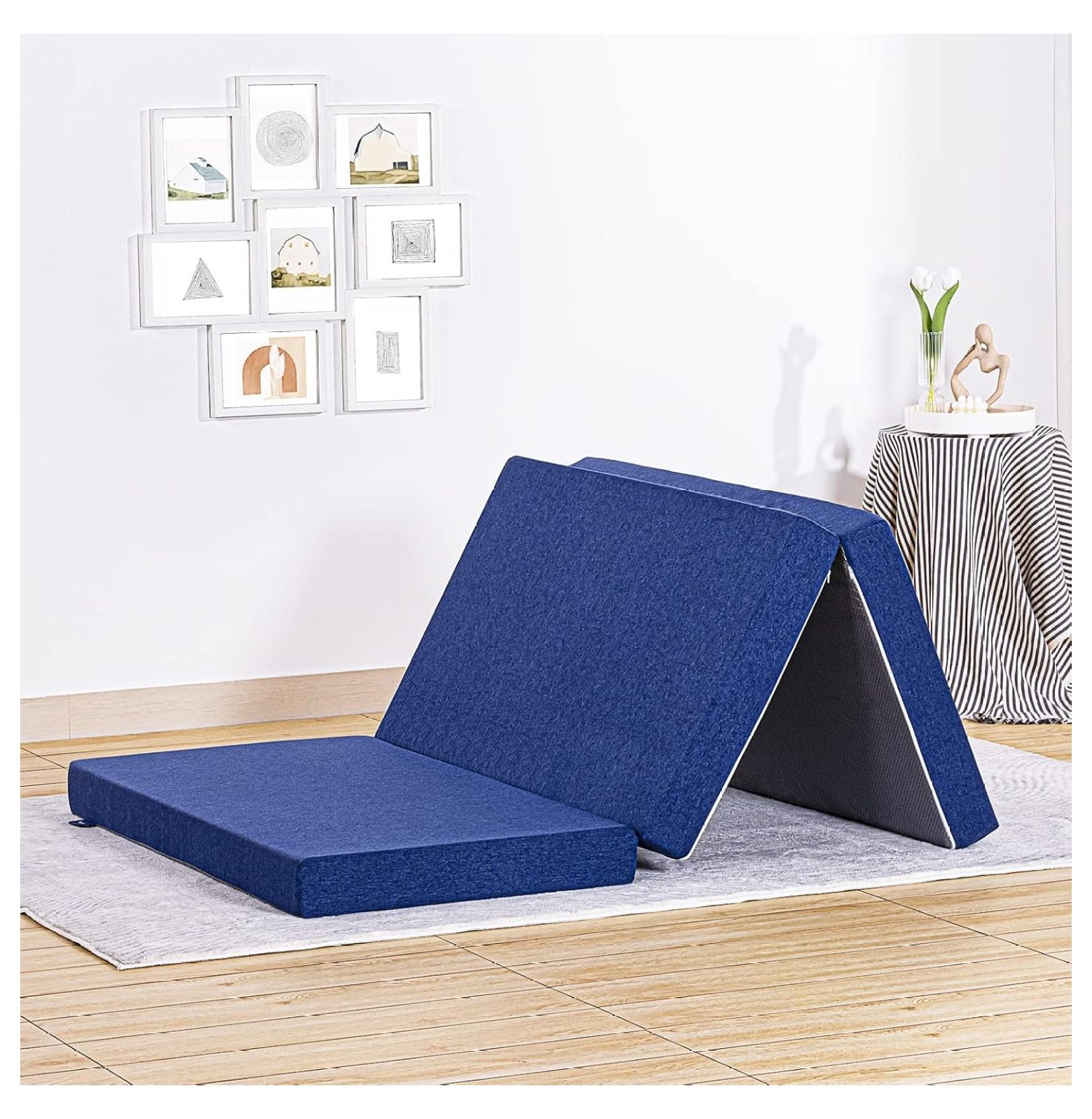 Huang zhong wen Folding Mattress, Tri-fold Memory Foam Mattress Topper ...