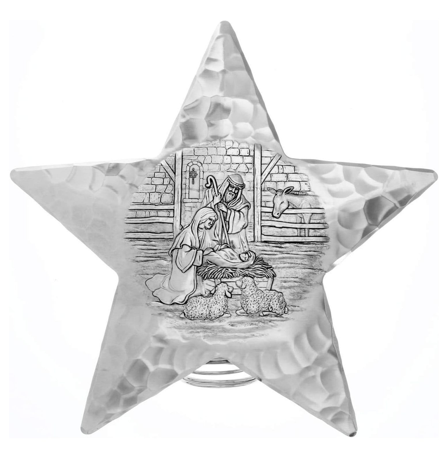 Huang zhong wen Forge Nativity Scene Star Tree Topper, 10” Tall – A ...
