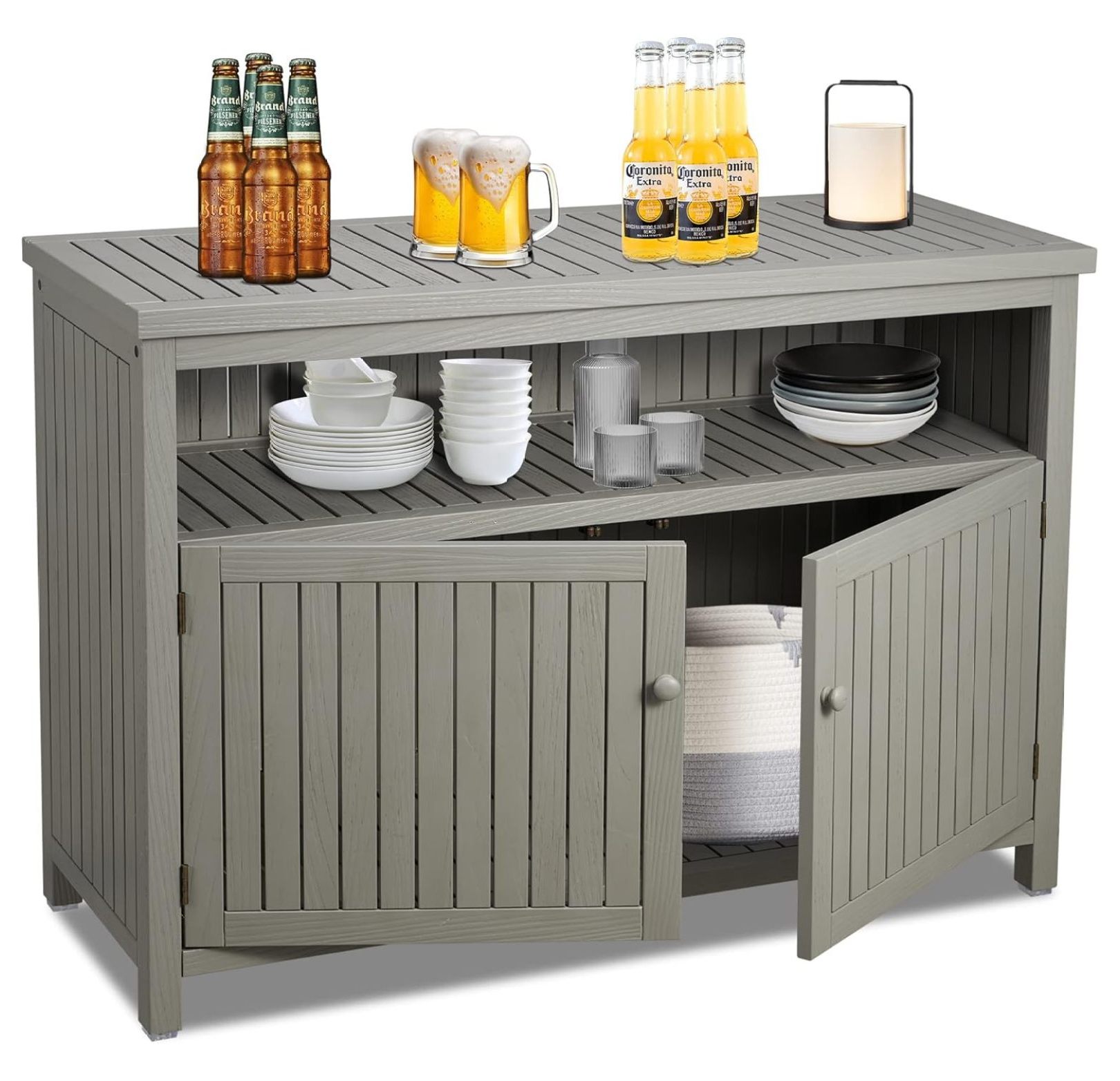 Huang zhong wen Outdoor Console Sideboards Buffet Cabinet, Solid Wood Storage Cabinet TV Stand ...