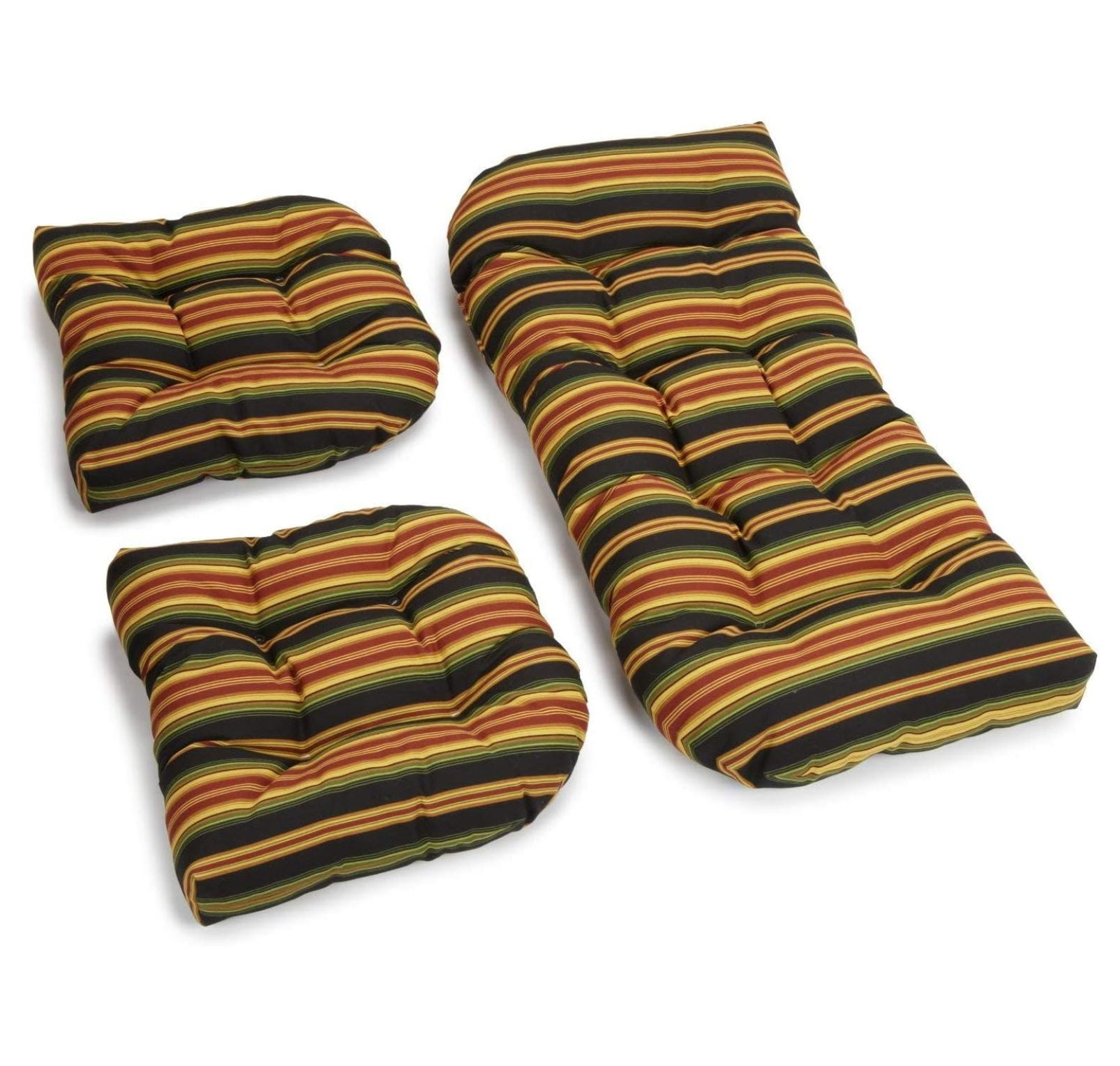 Huang zhong wen Outdoor Rounded Back Settee Cushion Set, Lyndhurst ...