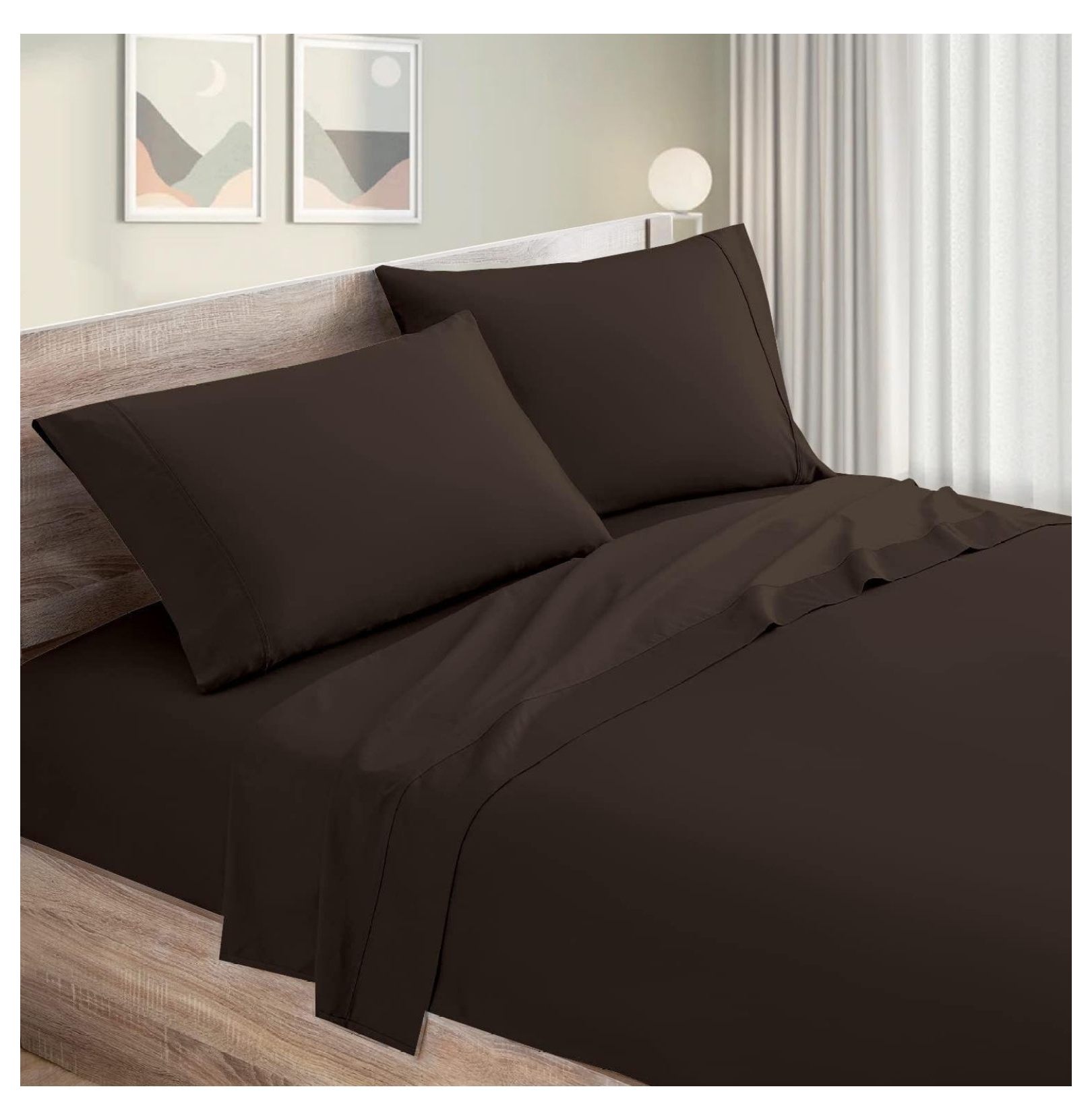 Huang zhong wen Queen Size Sheet Set - 4 Piece Bedding - Brushed Microfiber - Extra Soft ...