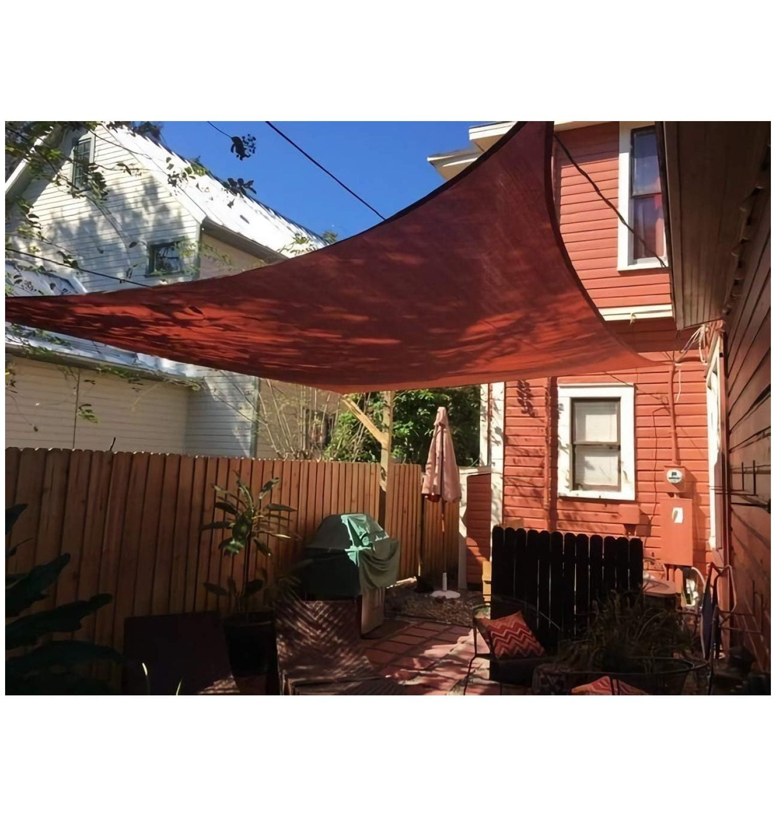 Huang zhong wen Rectangle Sun Shade Sail Canopy, 8' x 10' Patio Shade ...