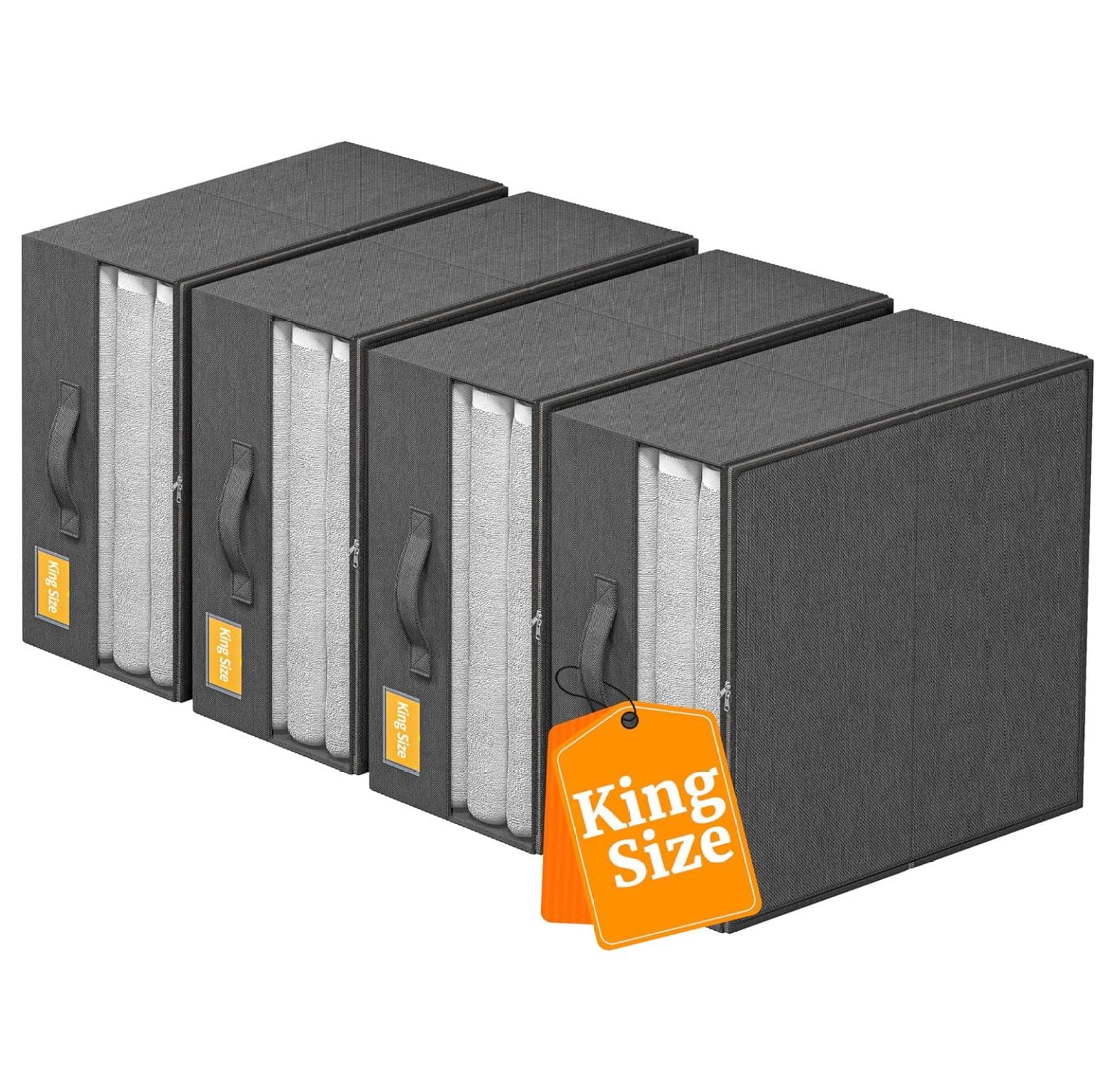 Huang zhong wen Sheet Organizers and Storage Bed Sheet Organizer 4 Pack Foldable Sheet Organizer ...