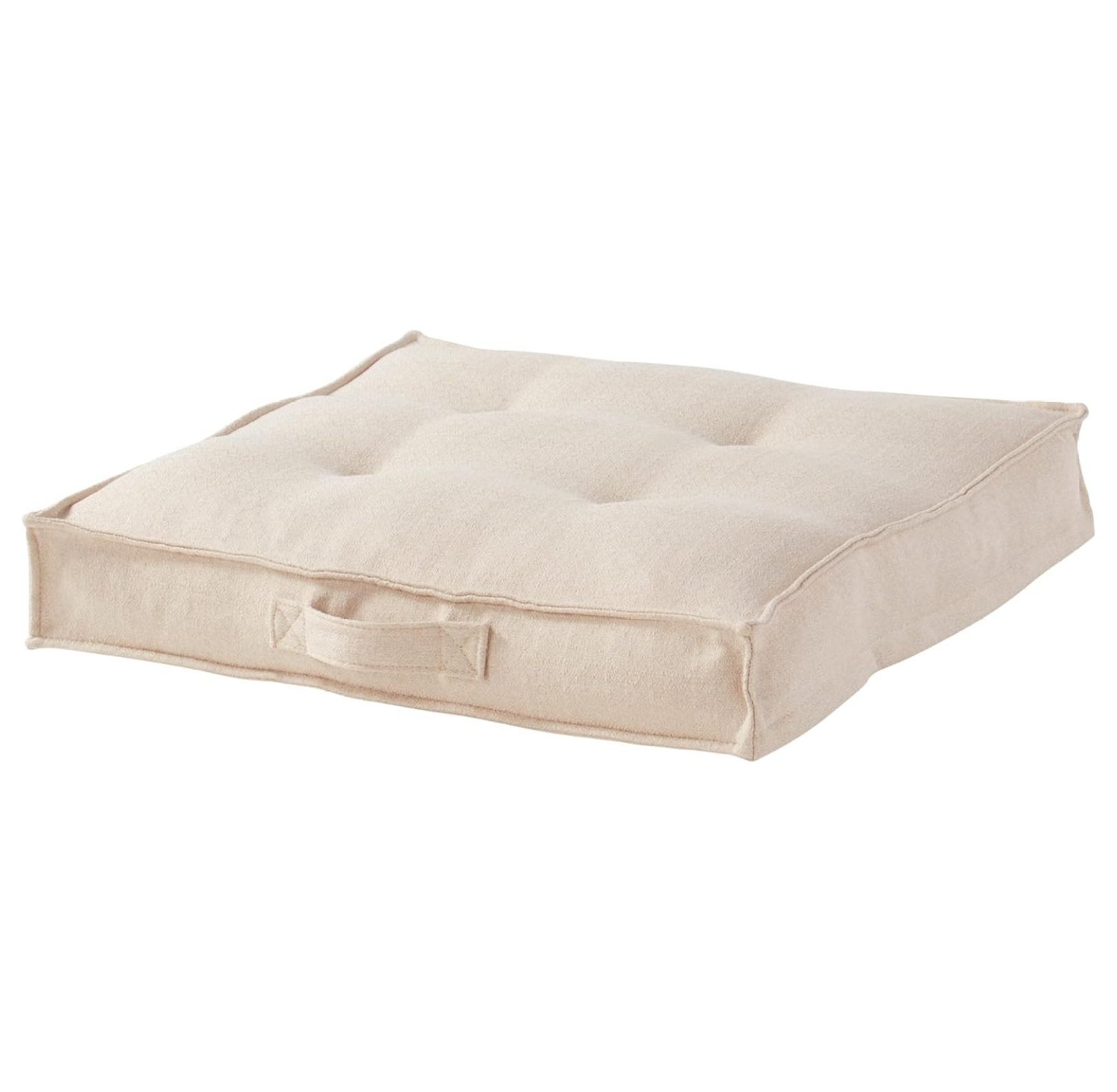 Huang zhong wen Square Tufted Floor Pillow, Small (24" x 24"), Cream ...