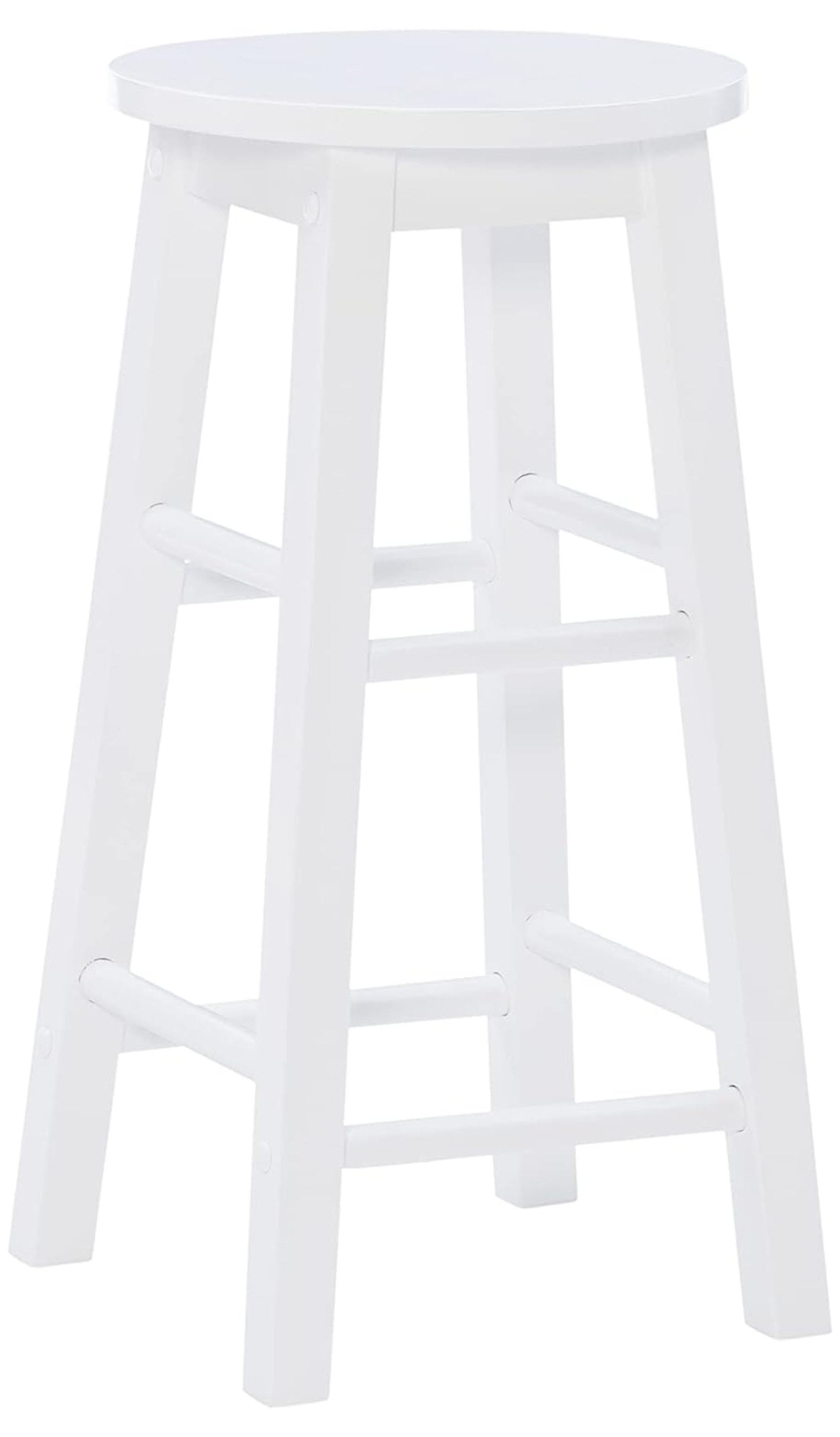 Huang zhong wen Zeke White 24" Counter Stool with Round Seat - Walmart.com