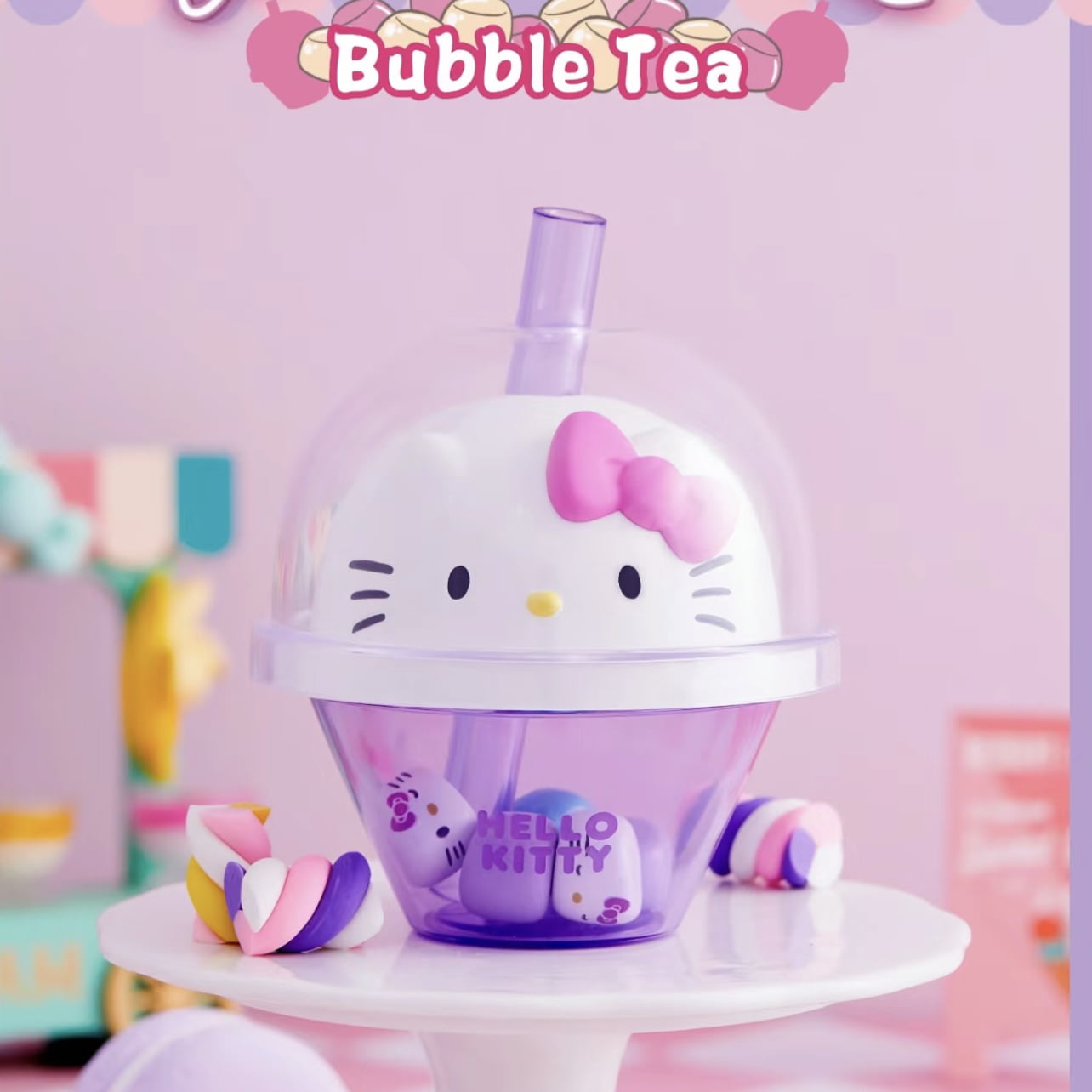 HuangShi Sanrio Bubble Tea Series Figure Hello Kitty Kuromi My Melody ...
