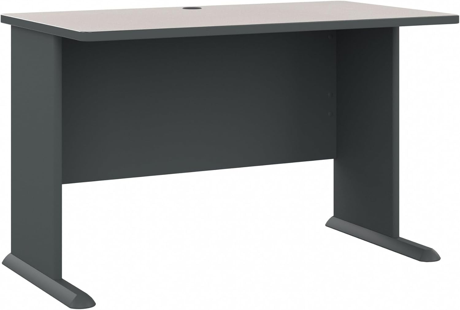 Huanghun Series A 48W Computer Desk in White Spectrum and Slate, Small ...
