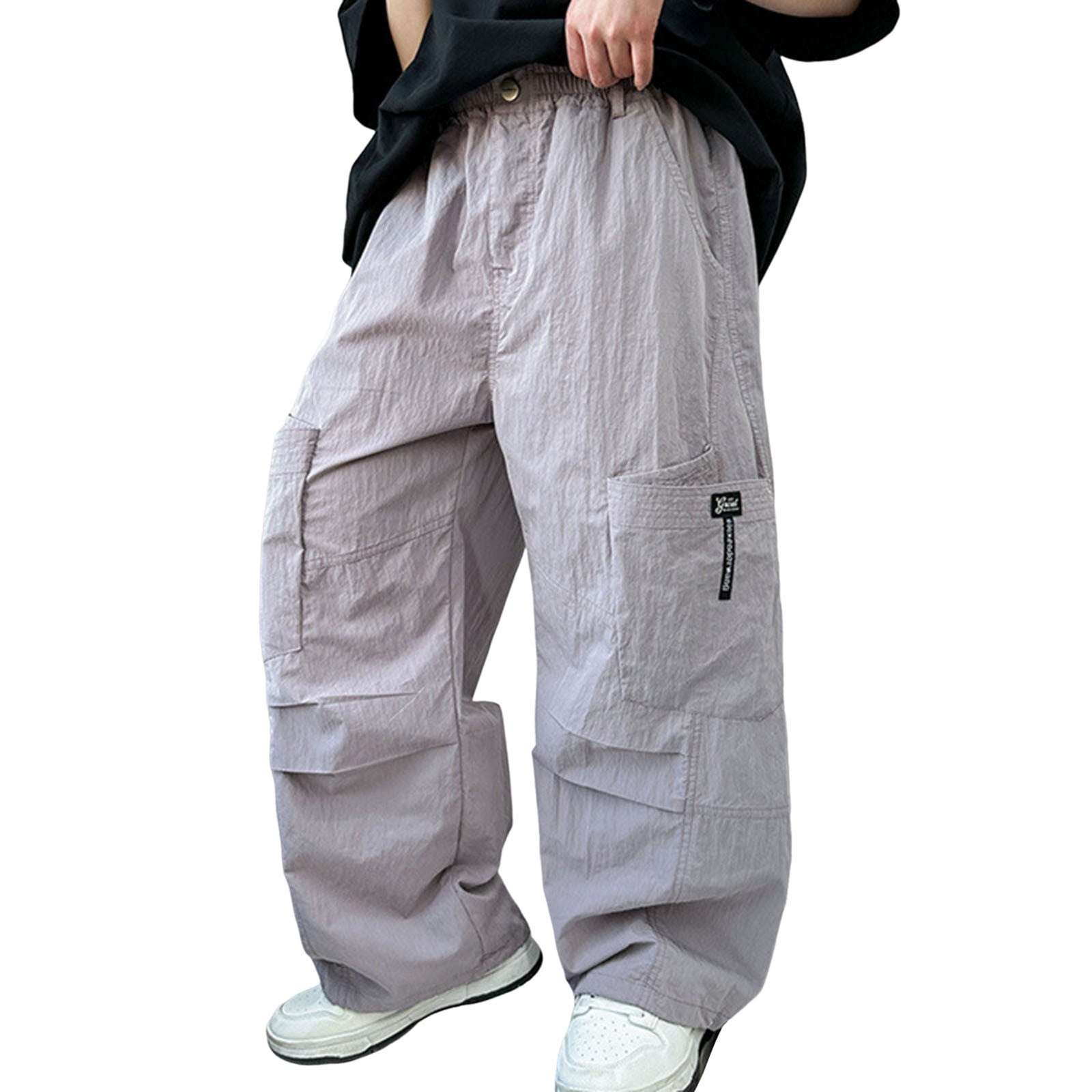 Huanglei Boys Cargo Trousers Fully Elastic Waist Trousers For Children ...