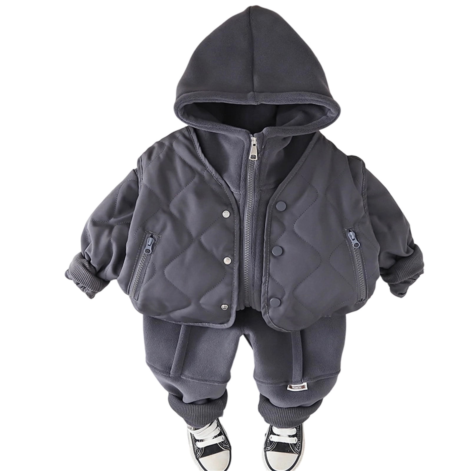 Huanglei Boys Winter Outfits Fleece Lined Three Piece Warm Vest And ...
