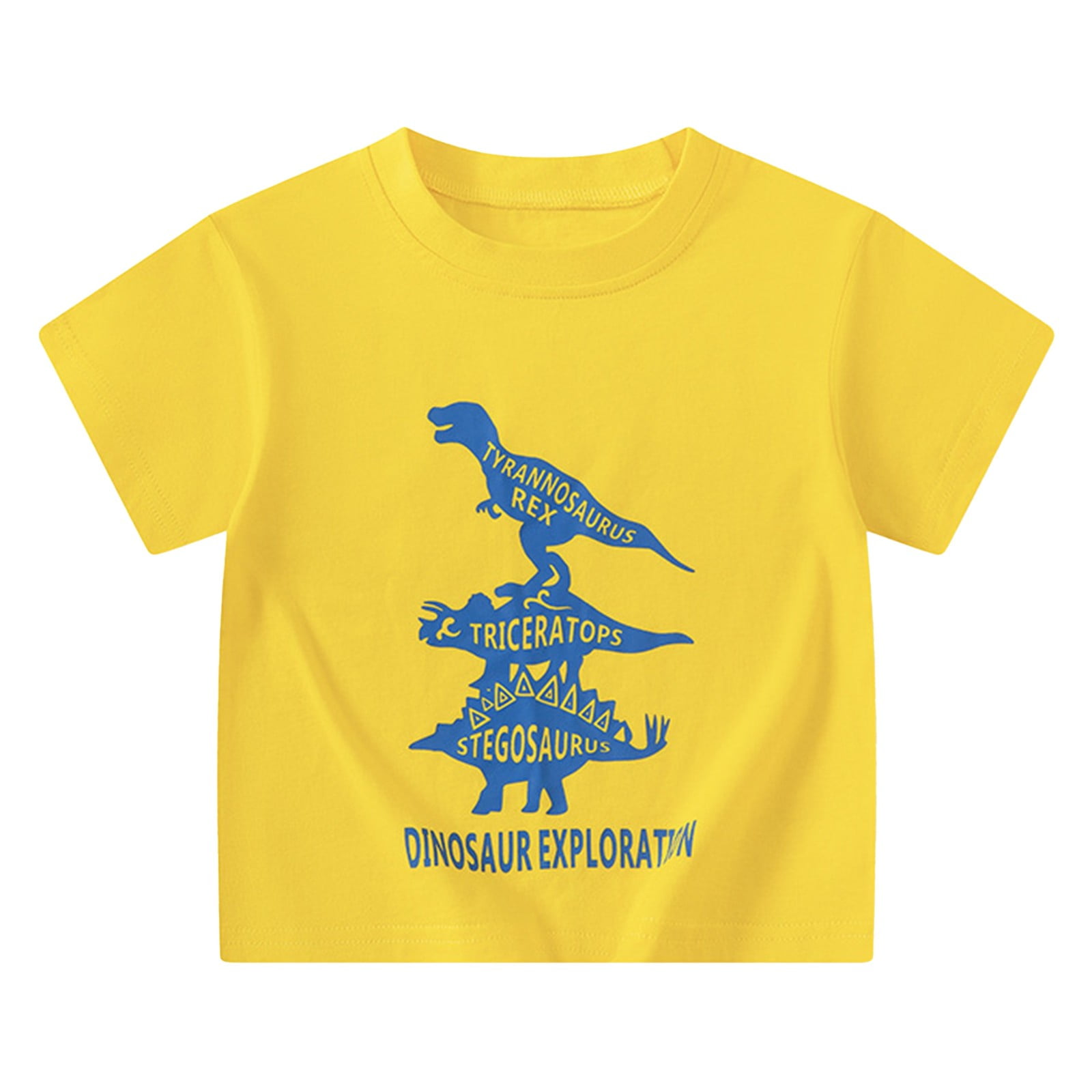 Huanglei Children's Short Sleeve T Shirts Cartoon Dinosaur Summer ...