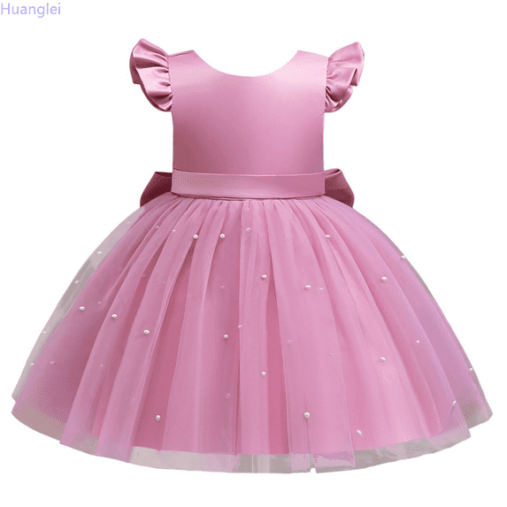 Huanglei Elegant Girls Party Dress Puffy Sleeves Tutu Girl Formal ...