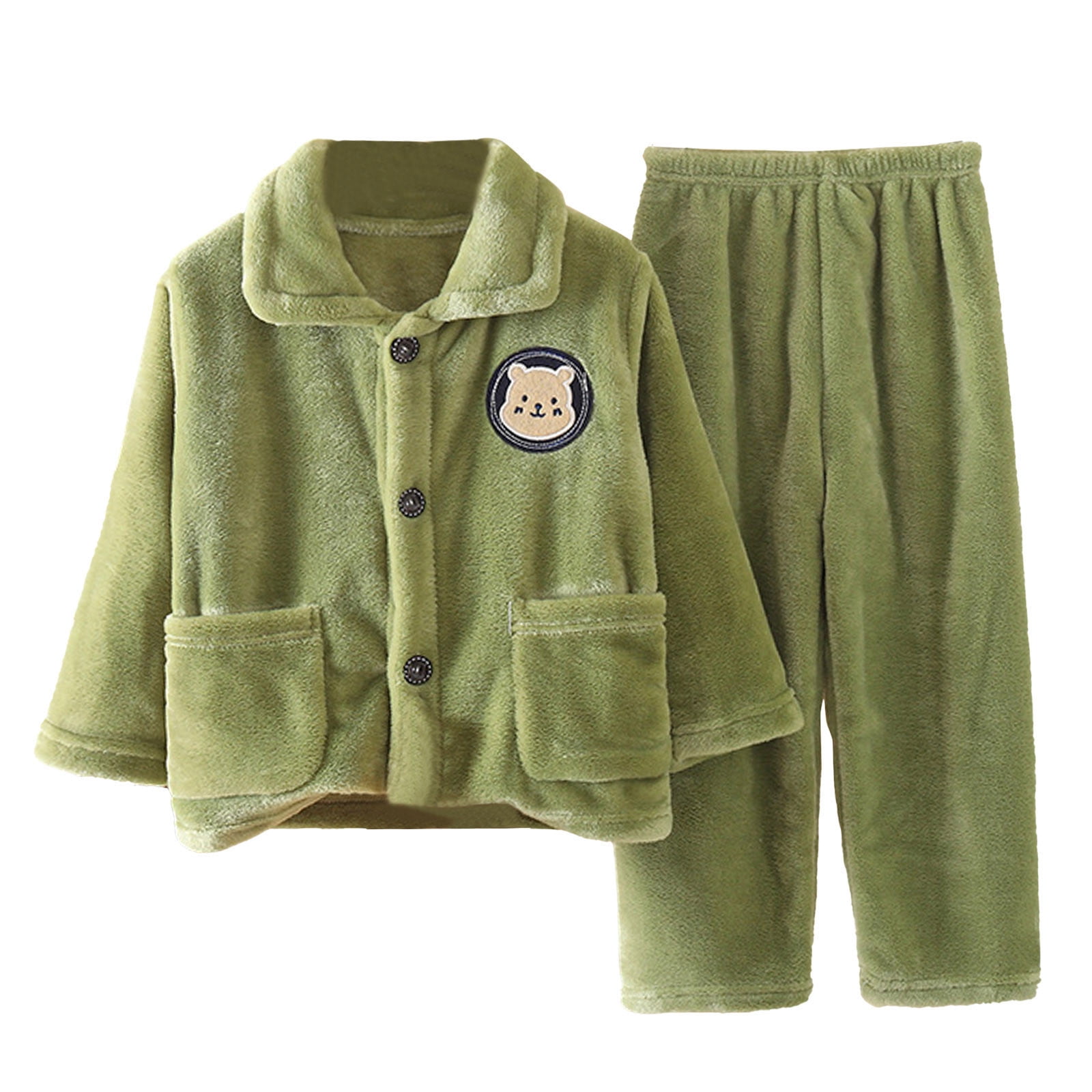 Huanglei Sleepwear Sets For Teens Kids Boys Girls Soft Set Loose Warm ...