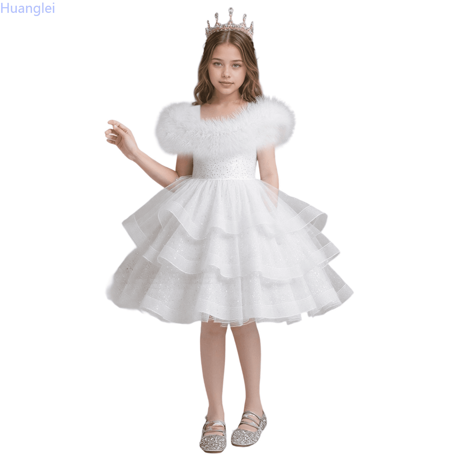 Huanglei Girls Dress High End Formal Gown For Kids Puffy Performance ...