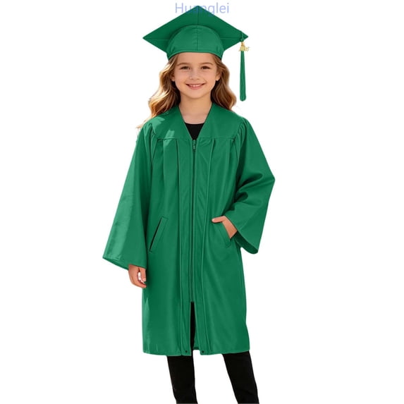 Huanglei Graduation Gown And Cap For Kids Girls Doctoral Robe With ...