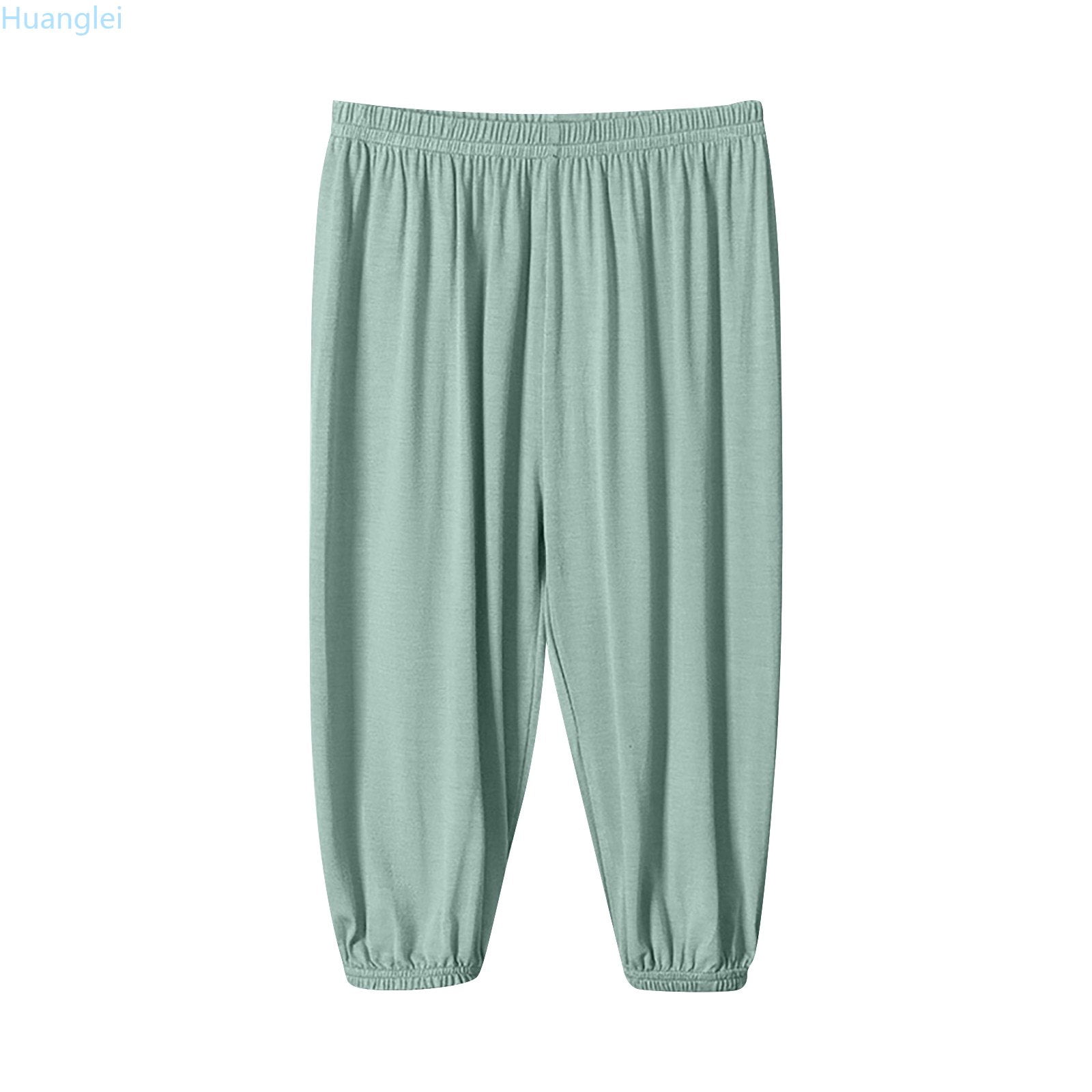 Huanglei Kids' Loose Solid Color Jogging Slacks 3 12 Years Old Girls ...