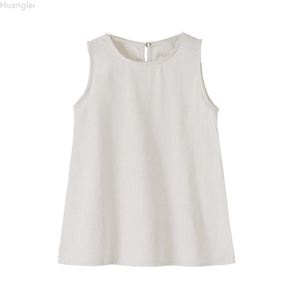 Huanglei Kids Toddler Baby Girls Spring Summer Solid Sleeveless ...
