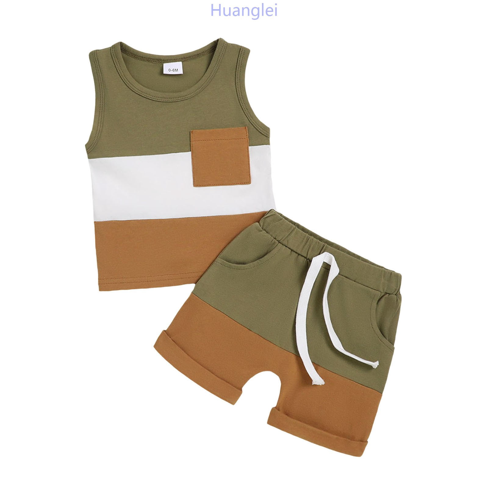 Huanglei Toddler Boys Girls Sleeveless Patchwork Shirt Pullover Tops ...