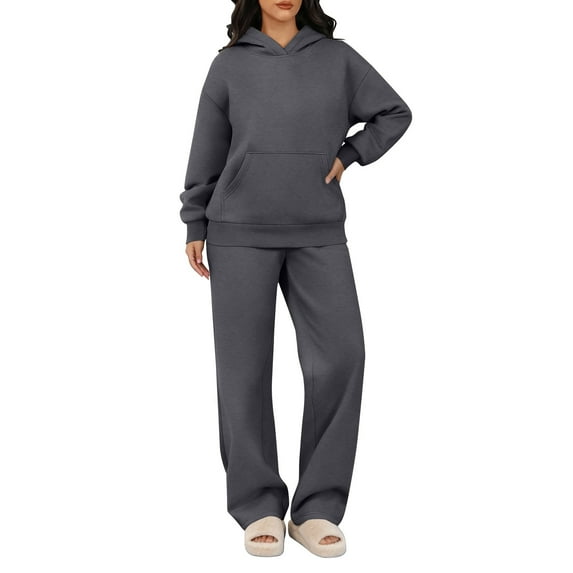 Huankd 2 Piece Lounge Sweat Sets Plus Size Spring Fashion Matching ...