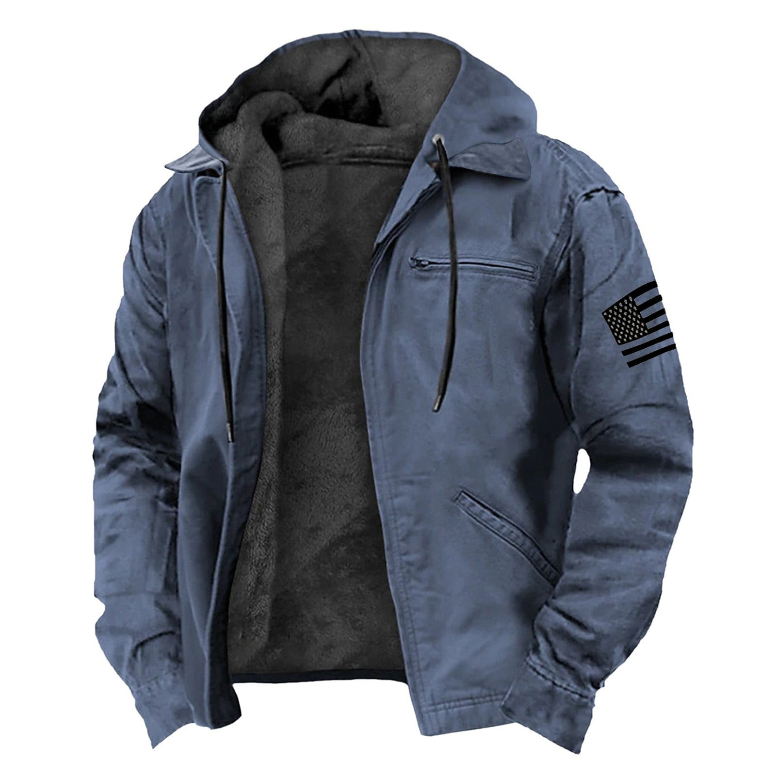 Huankd Men's Winter Jacket Fleece Lined Wind Breaker Jackets Military ...
