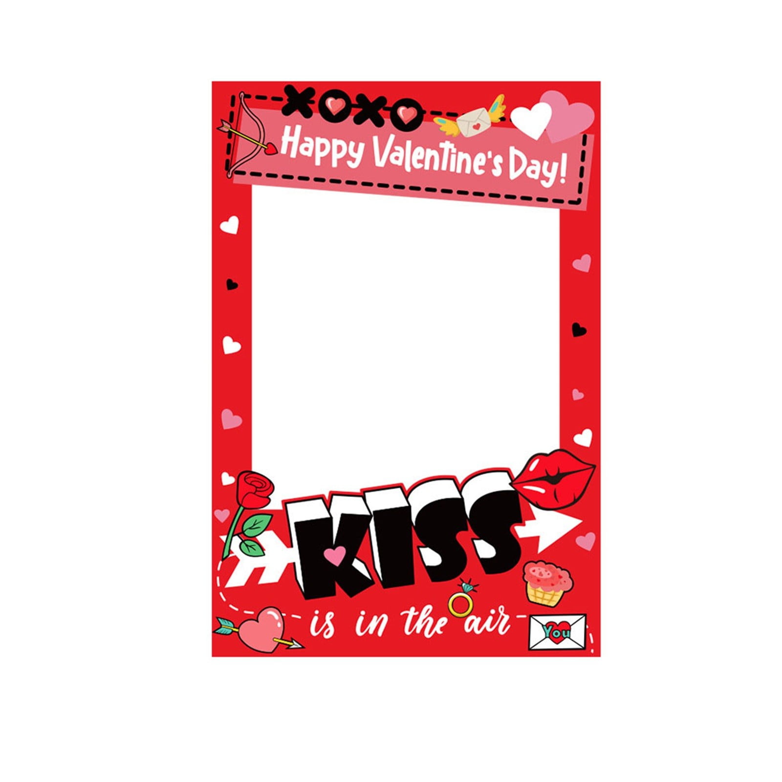 Huankd Valentine's Day Photo Booth Props Happy Lovers Selfie Photobooth ...