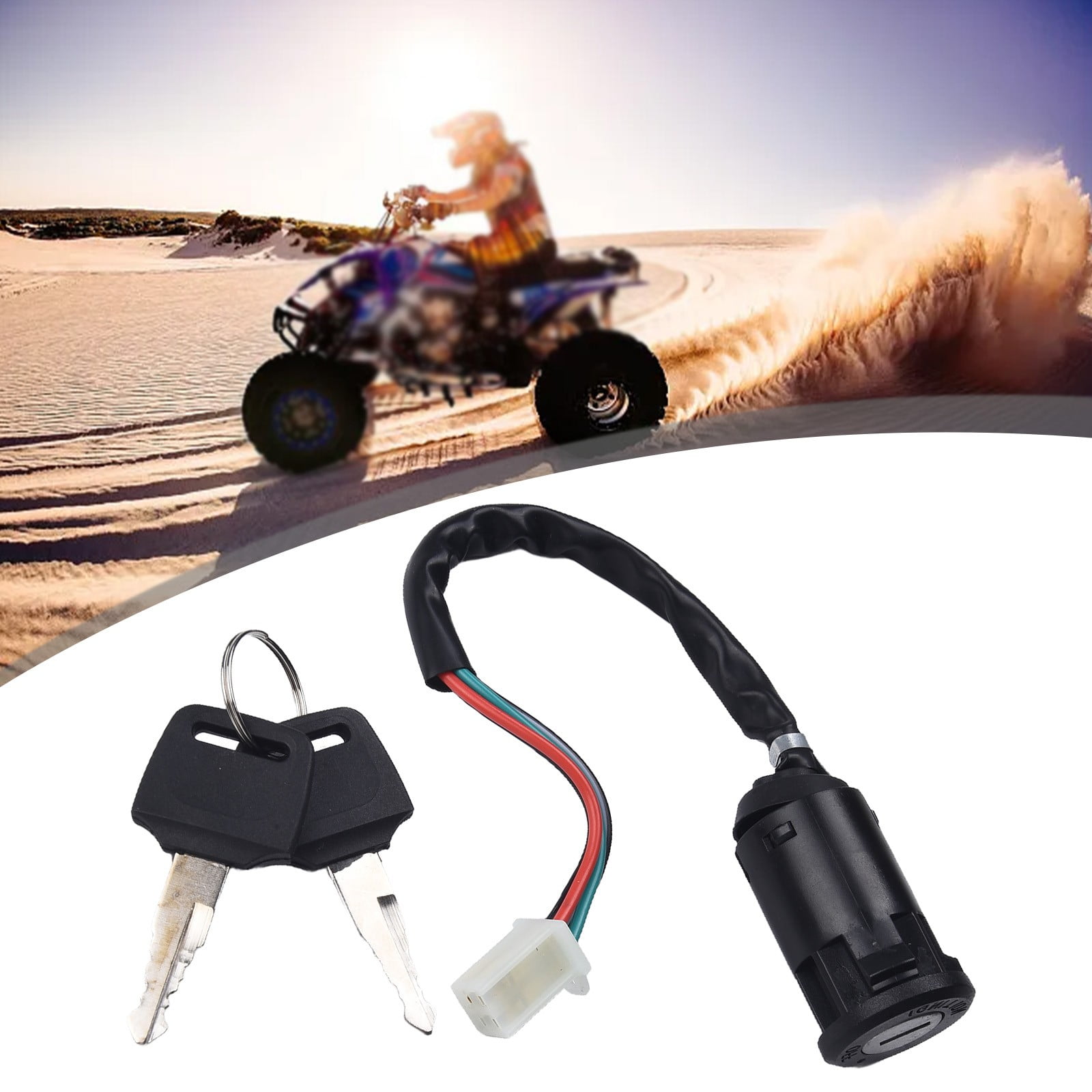 Huanke-1pc Off-road Motorcycle ATV Four-wheel ATV 50CC-250CC Ignition ...